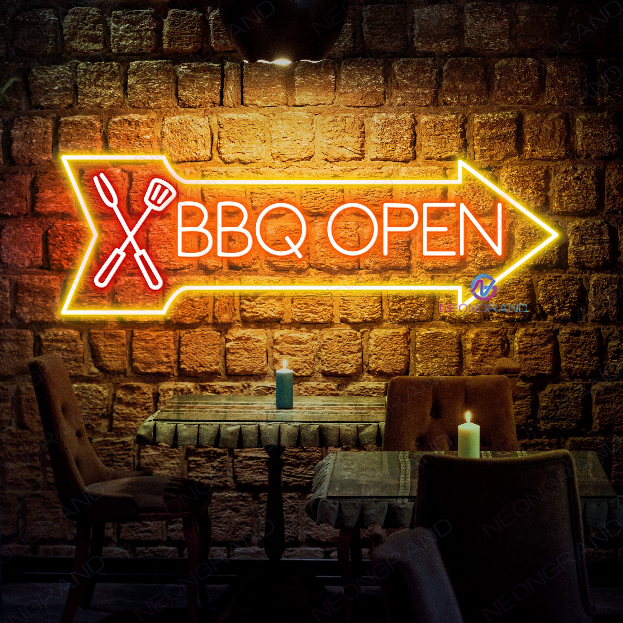 BBQ Open Neon Sign Restaurant Led Light - NeonGrand