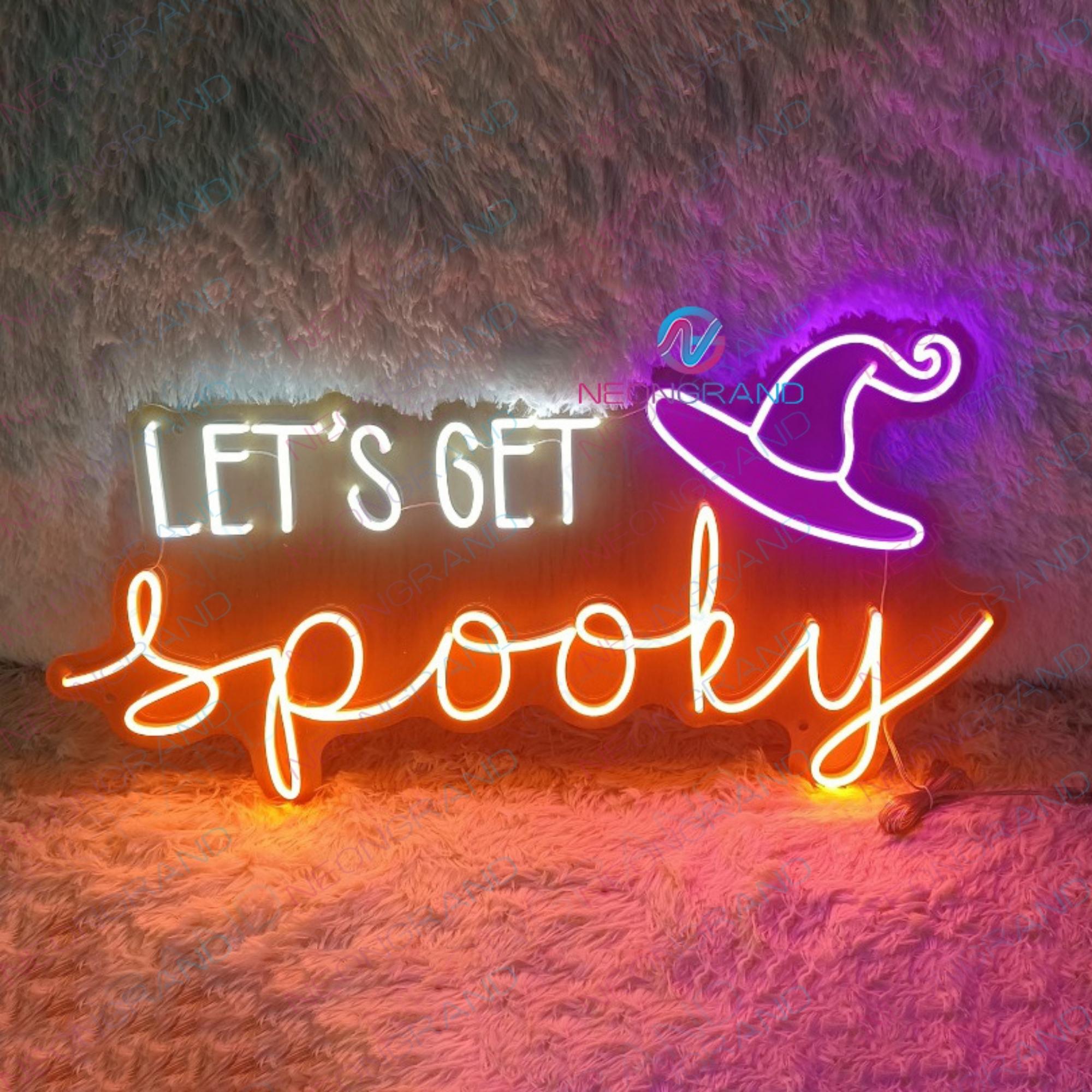 Lets Get Spooky Neon Sign Halloween Led Light Neongrand