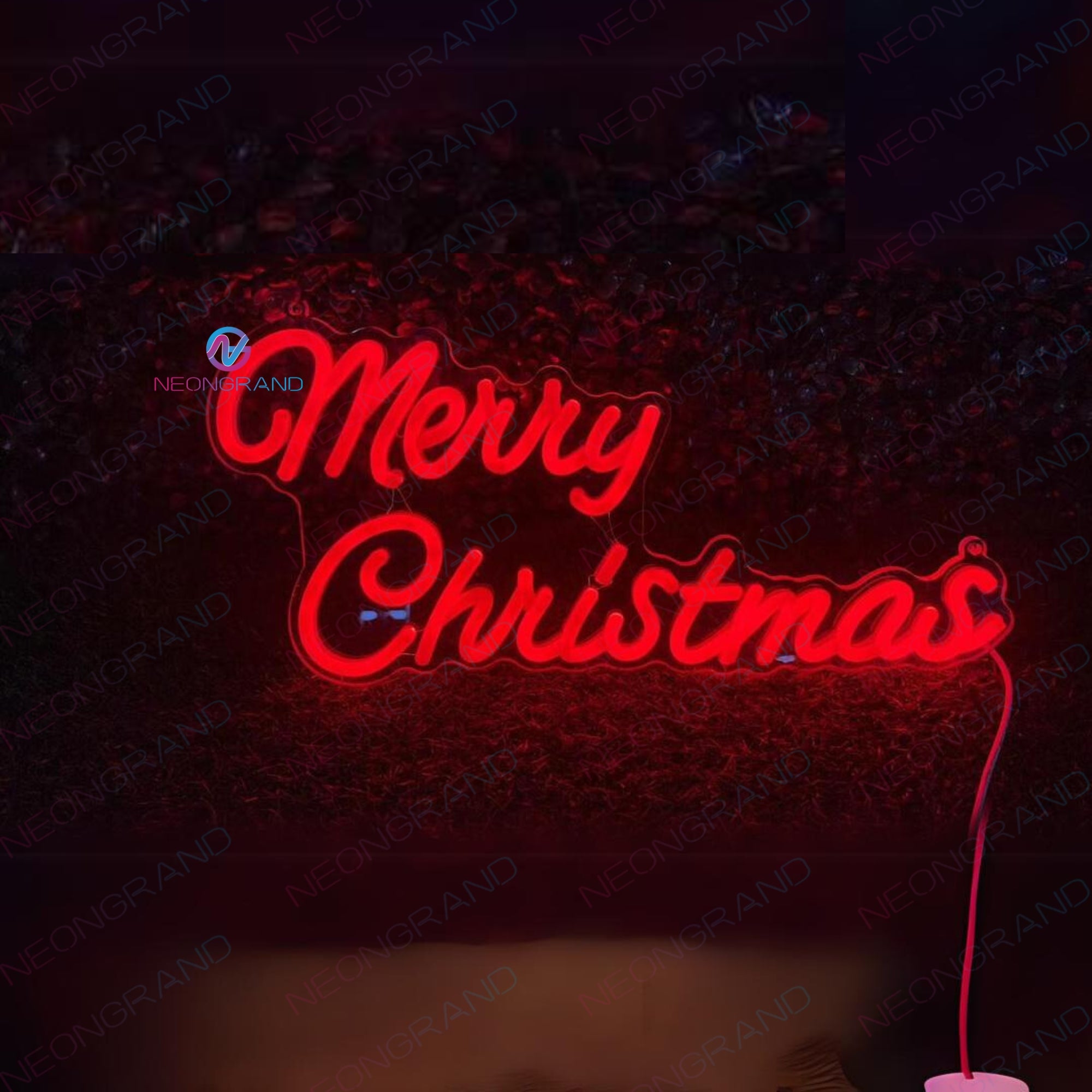 Merry Christmas Neon Sign Usb Red Led Light Neongrand