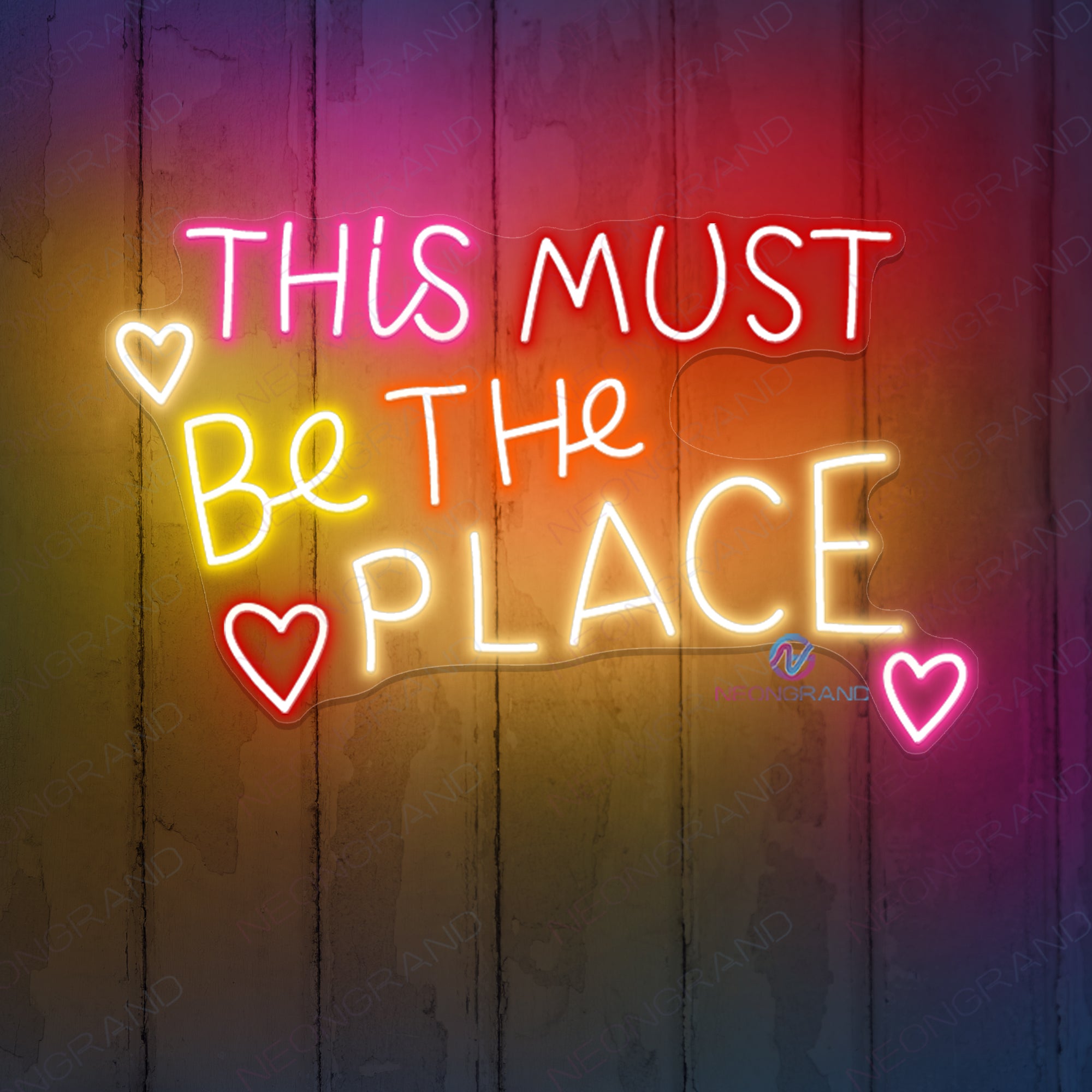 This Must Be The Place Neon Sign Party Led Light Neongrand
