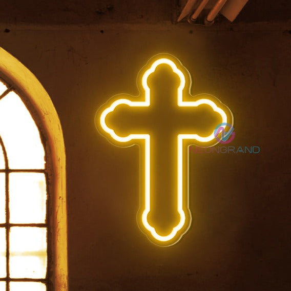 Cross Neon Sign Christian Led Light - NeonGrand