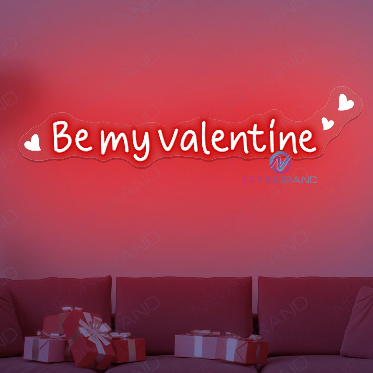 Be My Valentine Neon Sign UV-Printing Led Light - NeonGrand