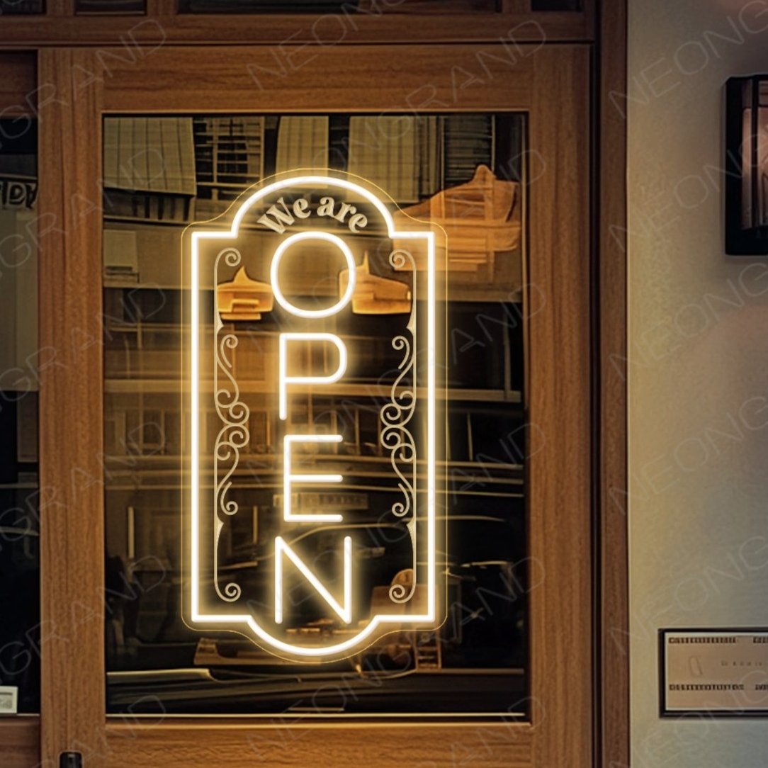 Vertical 3D Engraving Open Neon Sign LED Light - NeonGrand