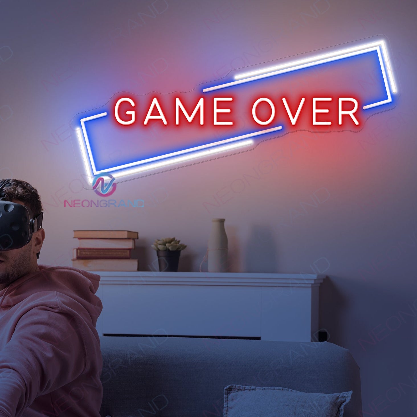 Game Over Neon Sign Game Room Led Light - NeonGrand