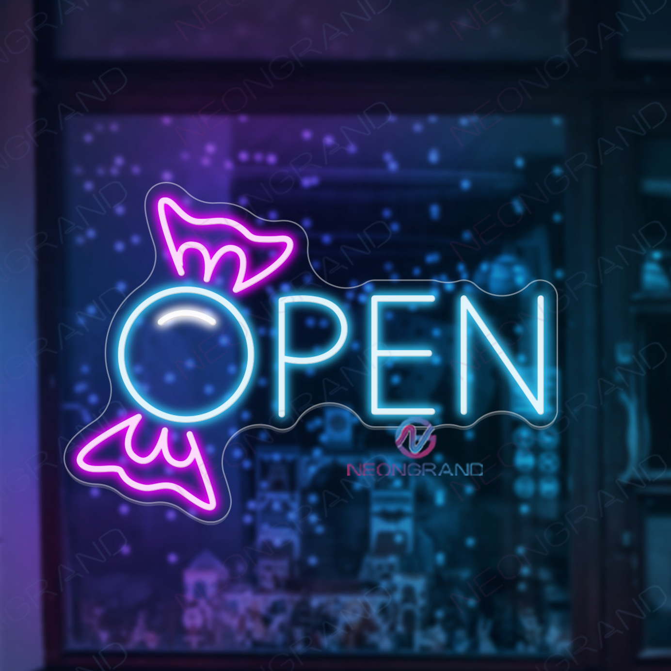 Open Neon Sign Aesthetic Storefront LED Light - NeonGrand