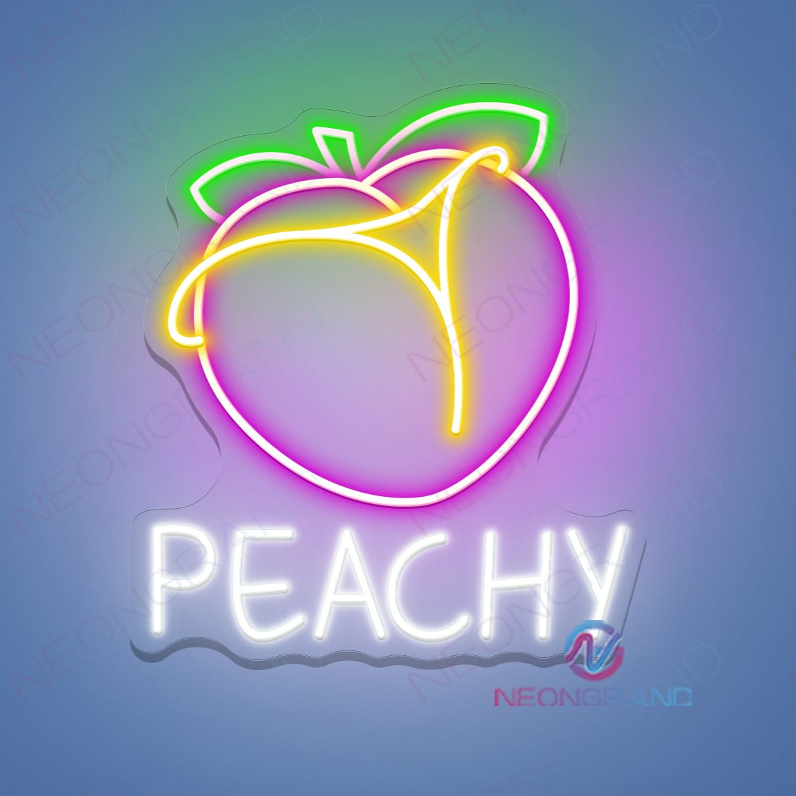 Peachy Neon Sign Peach Led Light - NeonGrand