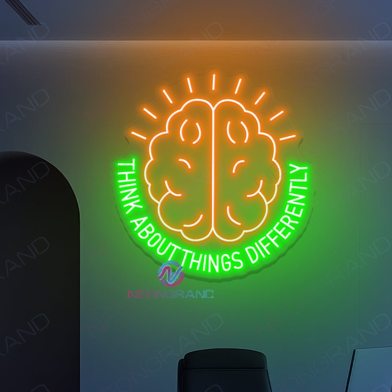 Think About Things Differently Neon Sign Word Led Lights - NeonGrand