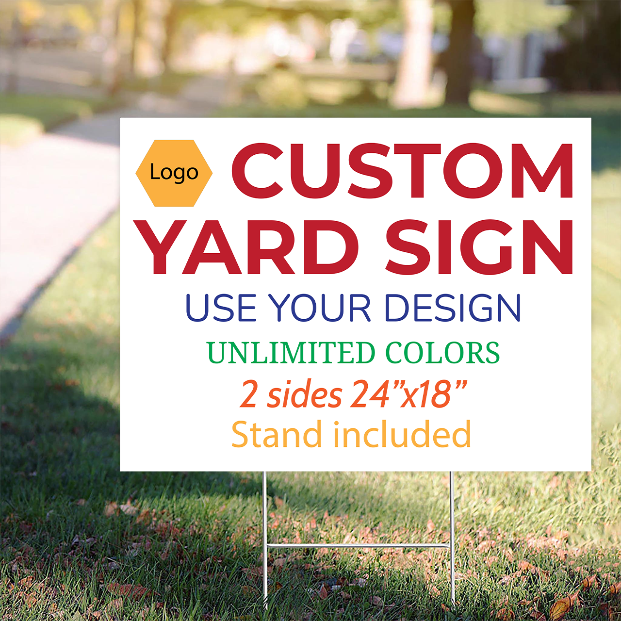 Yard Sign Custom Print Office Sign - NeonGrand