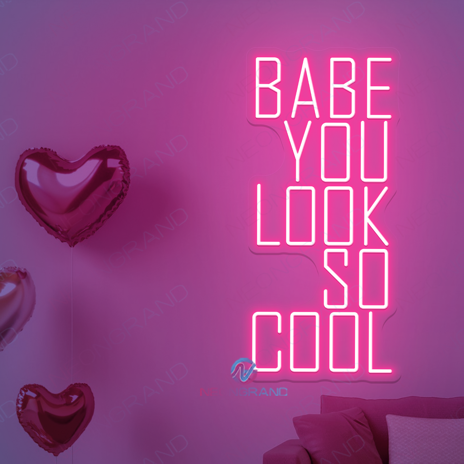 You Look So Cool Babe Neon Sign Word Led Lights - NeonGrand