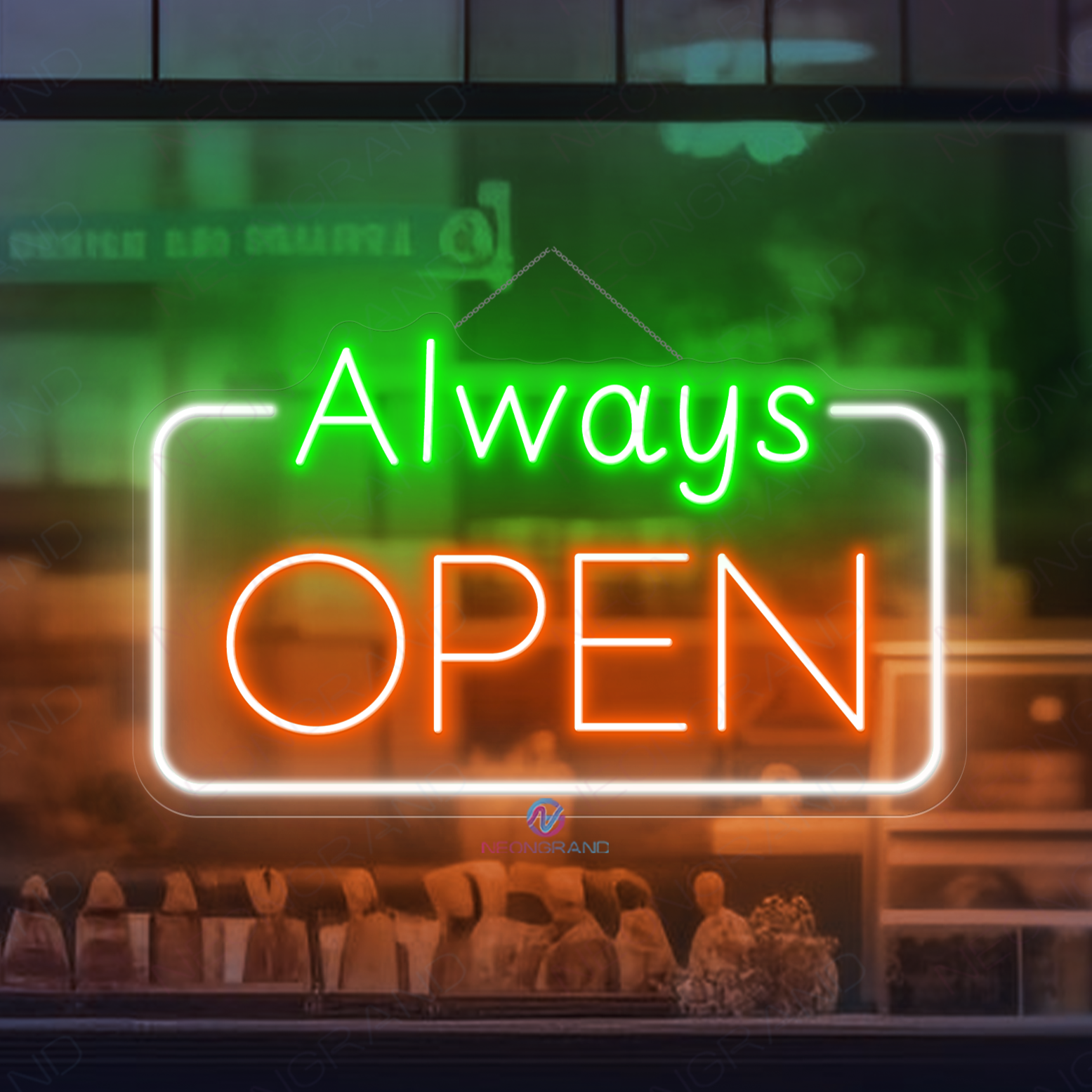 Always Open Neon Sign Storefront Led Light - NeonGrand