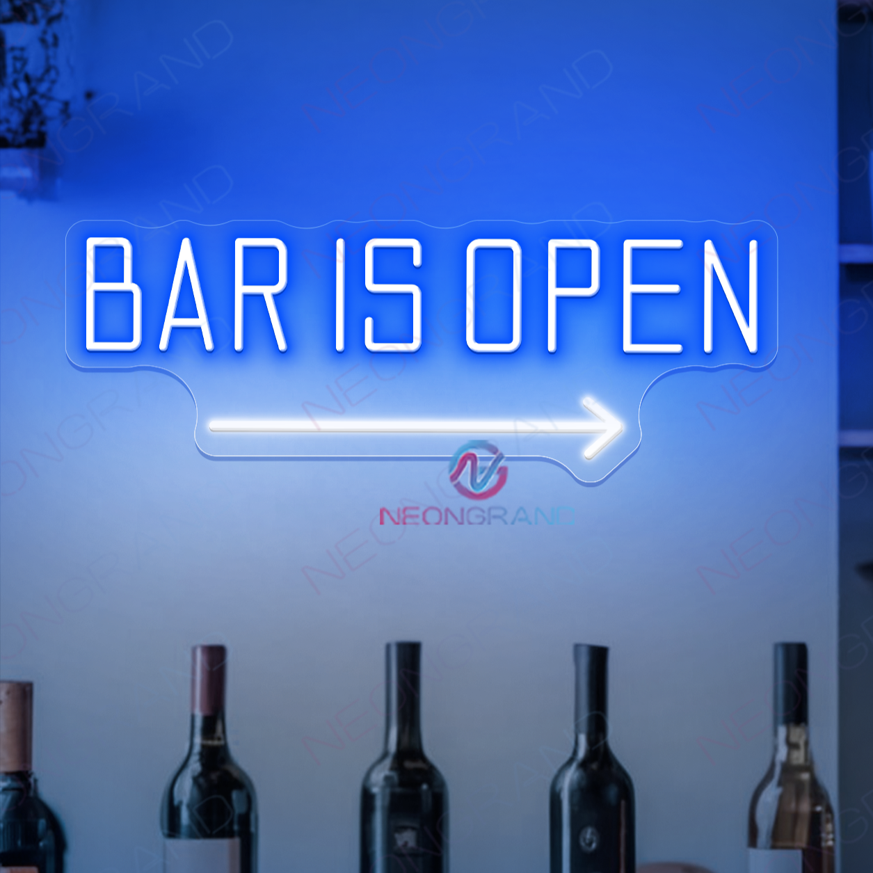 Bar Is Open Neon Sign Storefront LED Light - NeonGrand