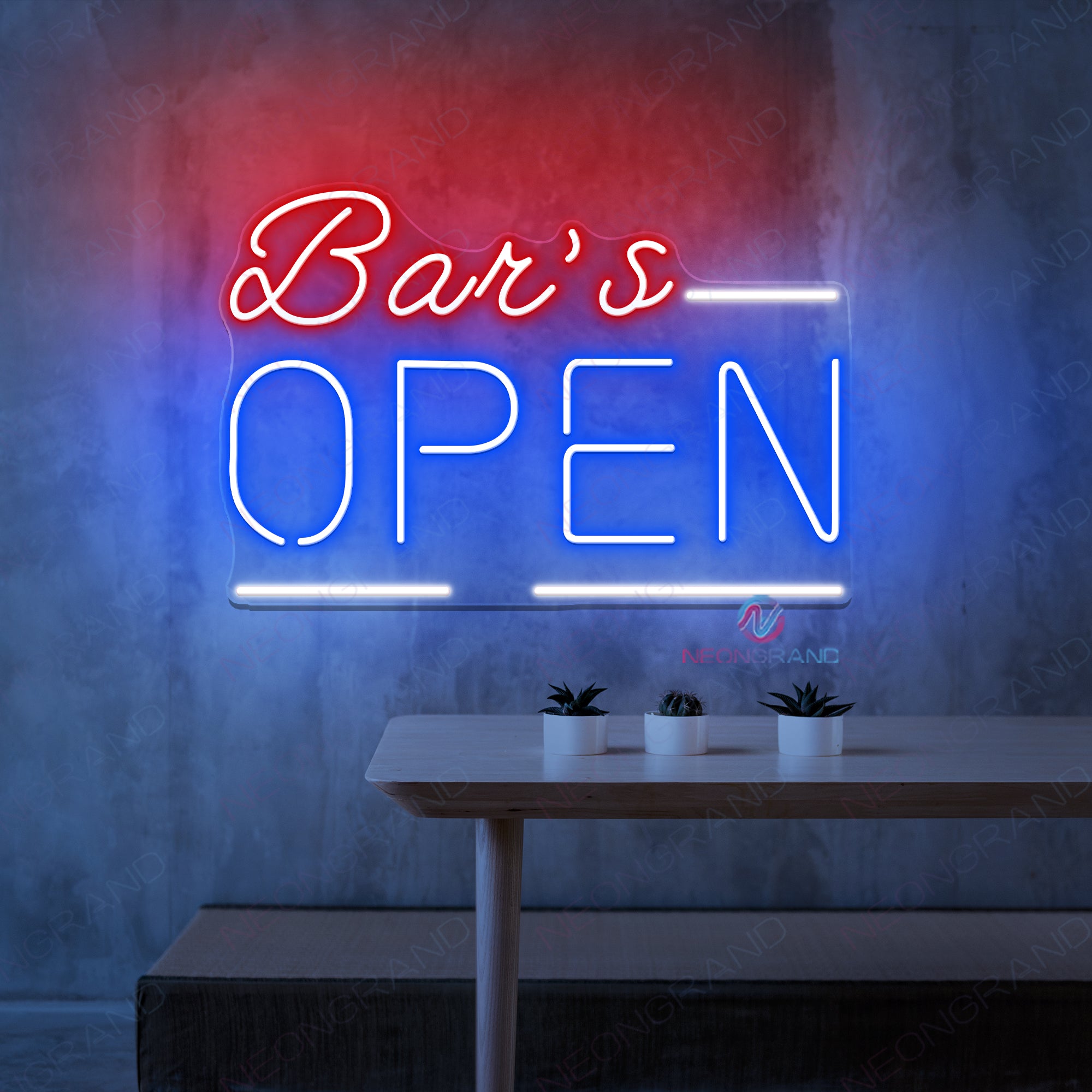Bar's Open Neon Sign Business Led Light - NeonGrand