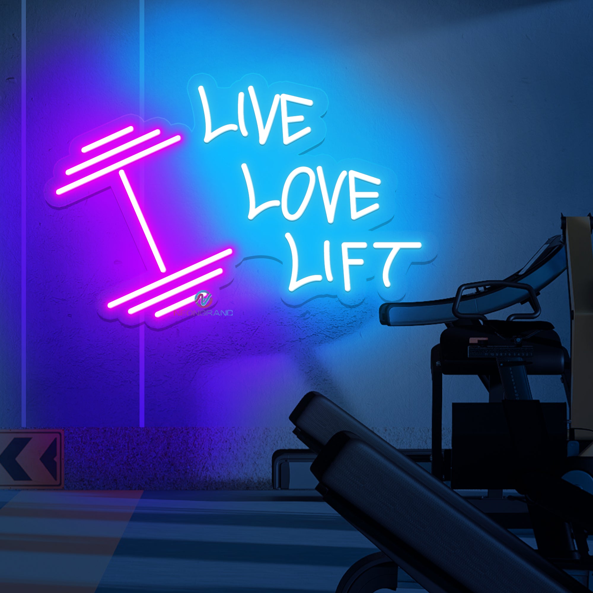 Barbell Neon Sign Led Light For Gym Space - NeonGrand