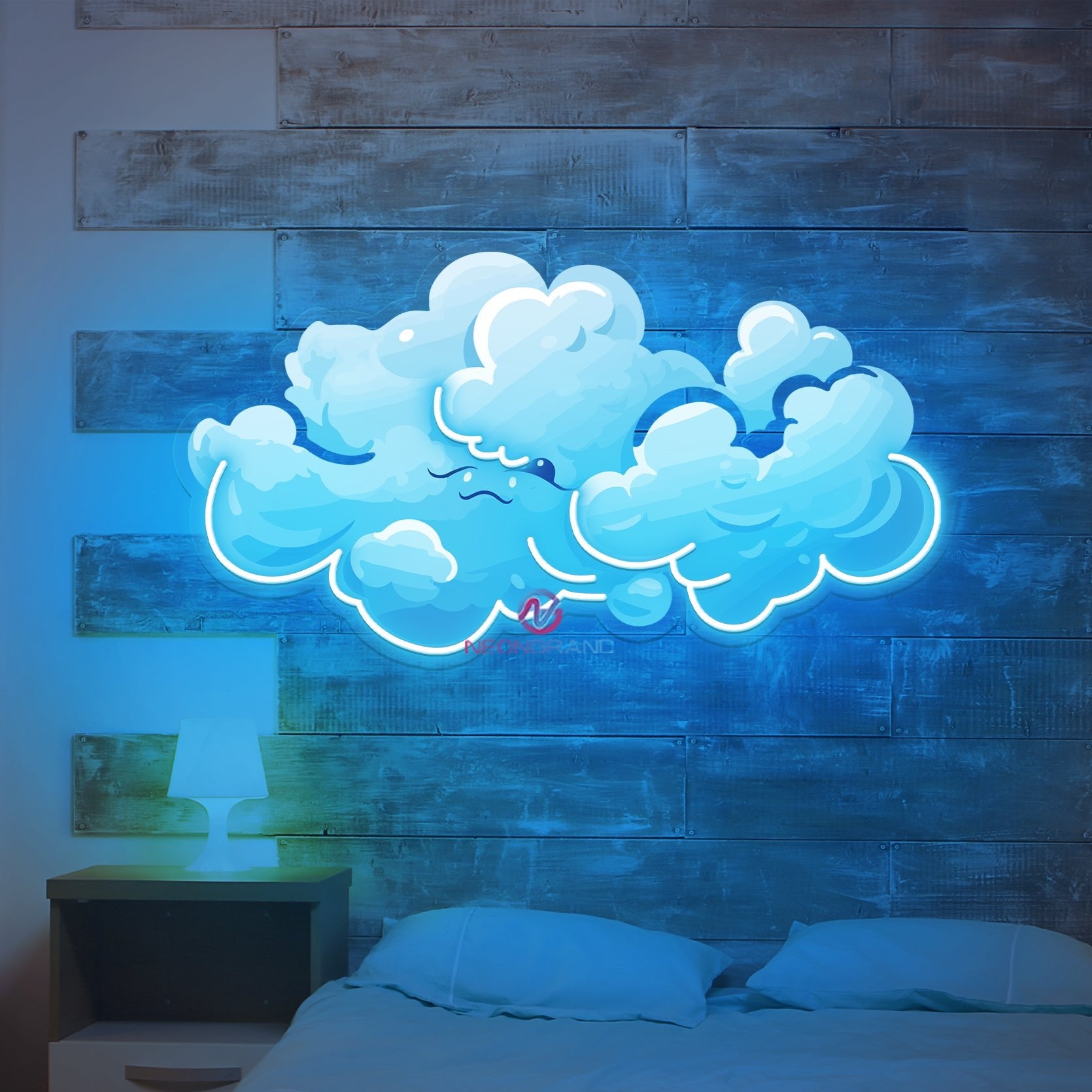Cloud Artwork Neon Sign Cool Led Light - NeonGrand