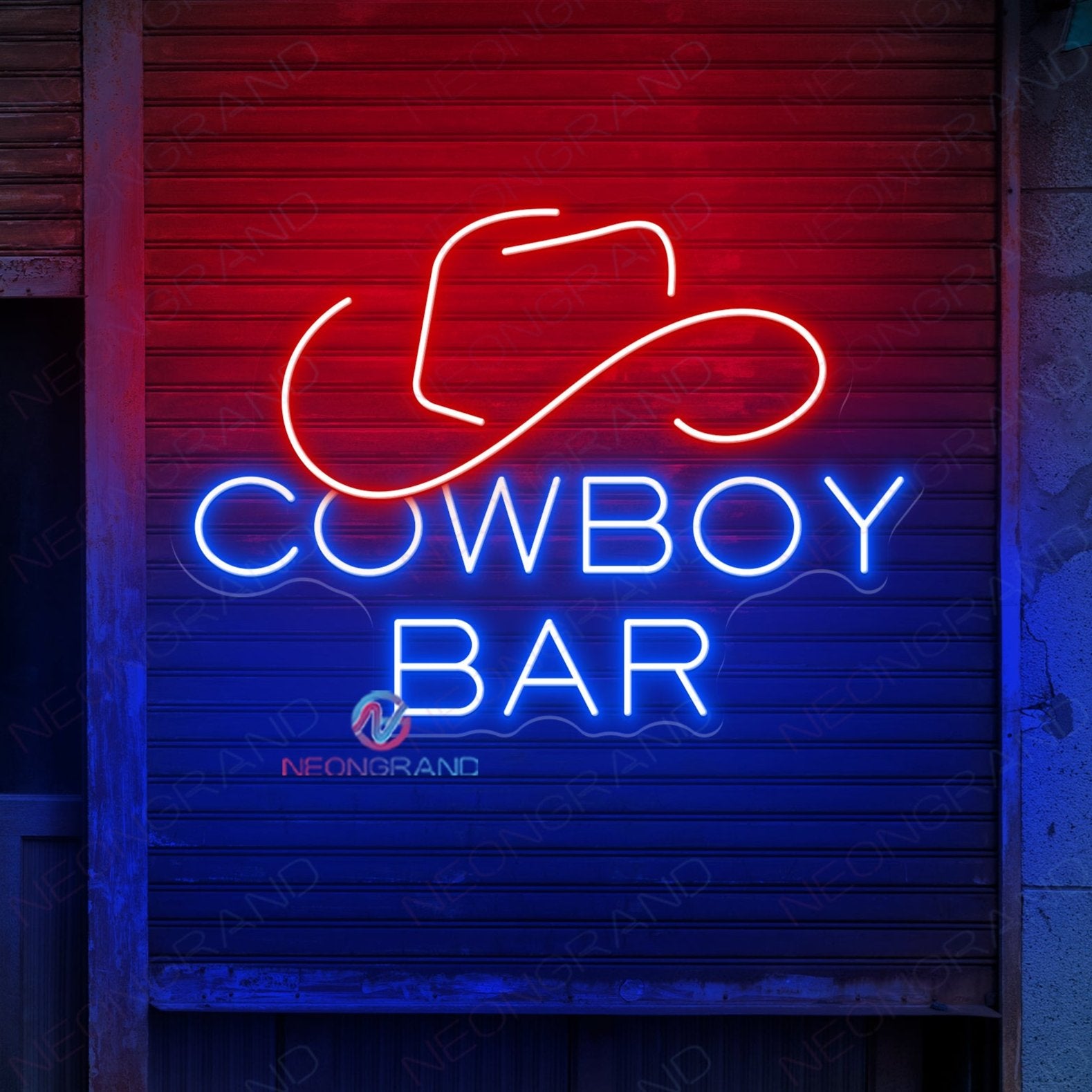 Cowboy Bar Neon Sign Storefront Led Light - NeonGrand