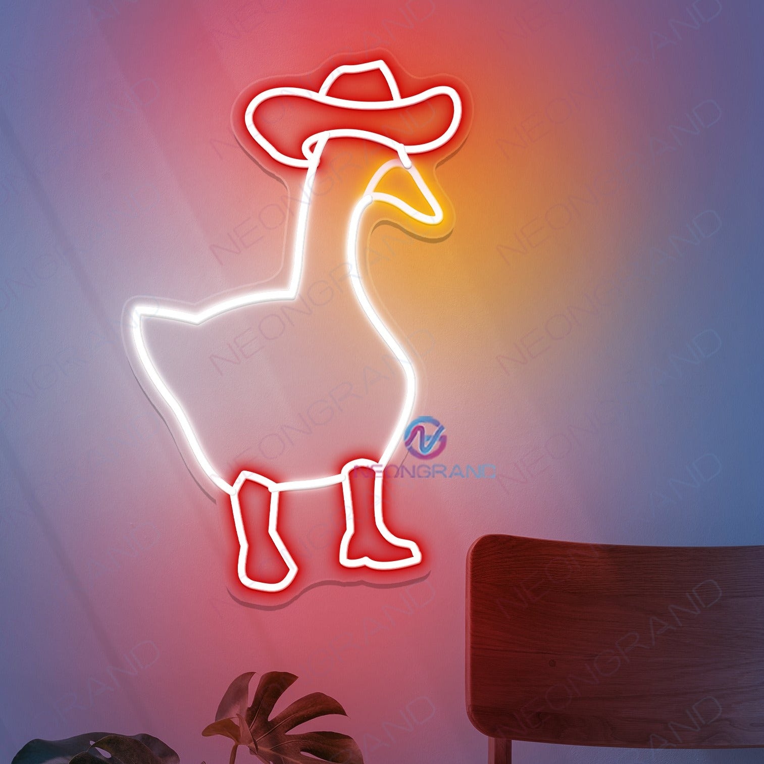 Duck Cowboy Neon Sign Man Cave Led Light - NeonGrand