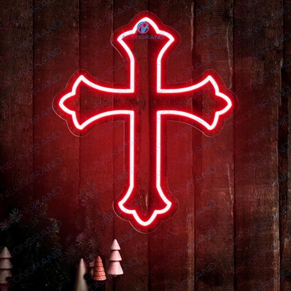 Cross Neon Sign Led Jesus Light Up Jesus Sign - NeonGrand