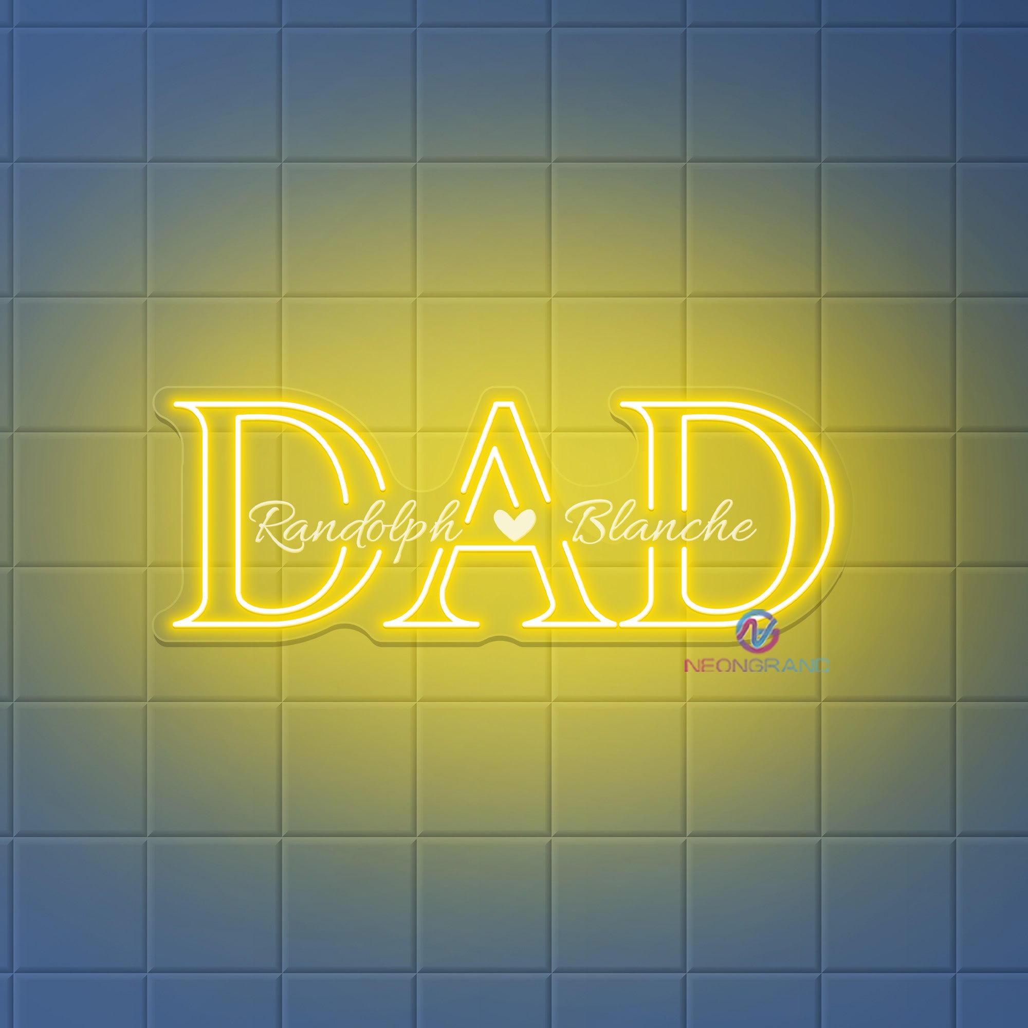 Custom Childs' Name Neon Sign Father's Day Led Light - NeonGrand