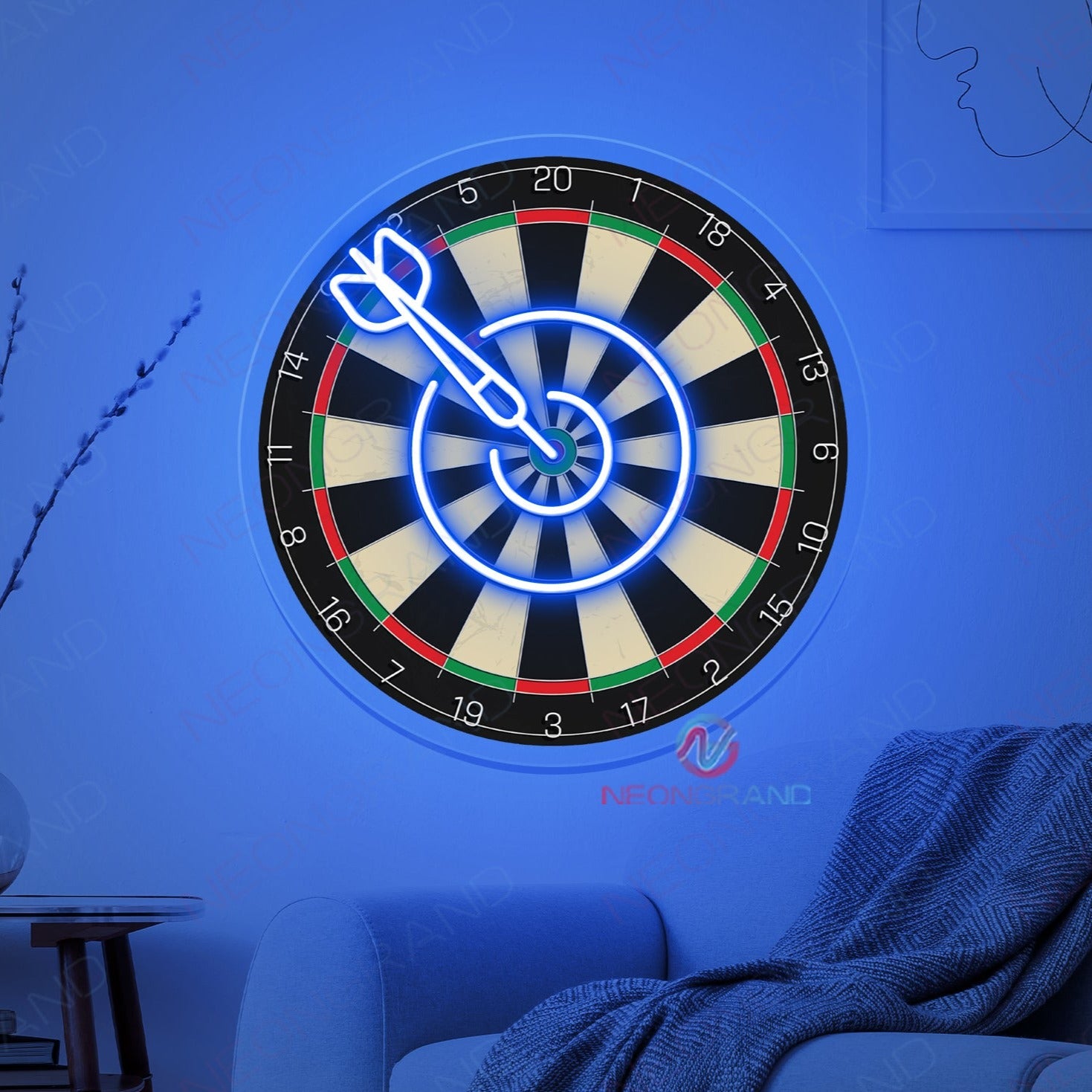 Darts Game Neon Sign Gaming Led Light - NeonGrand