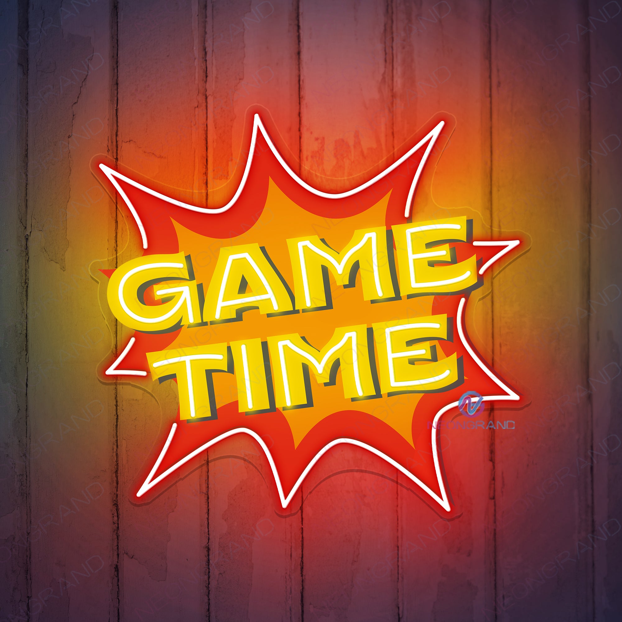 Game Time Neon Sign Gaming Room Led Light - NeonGrand