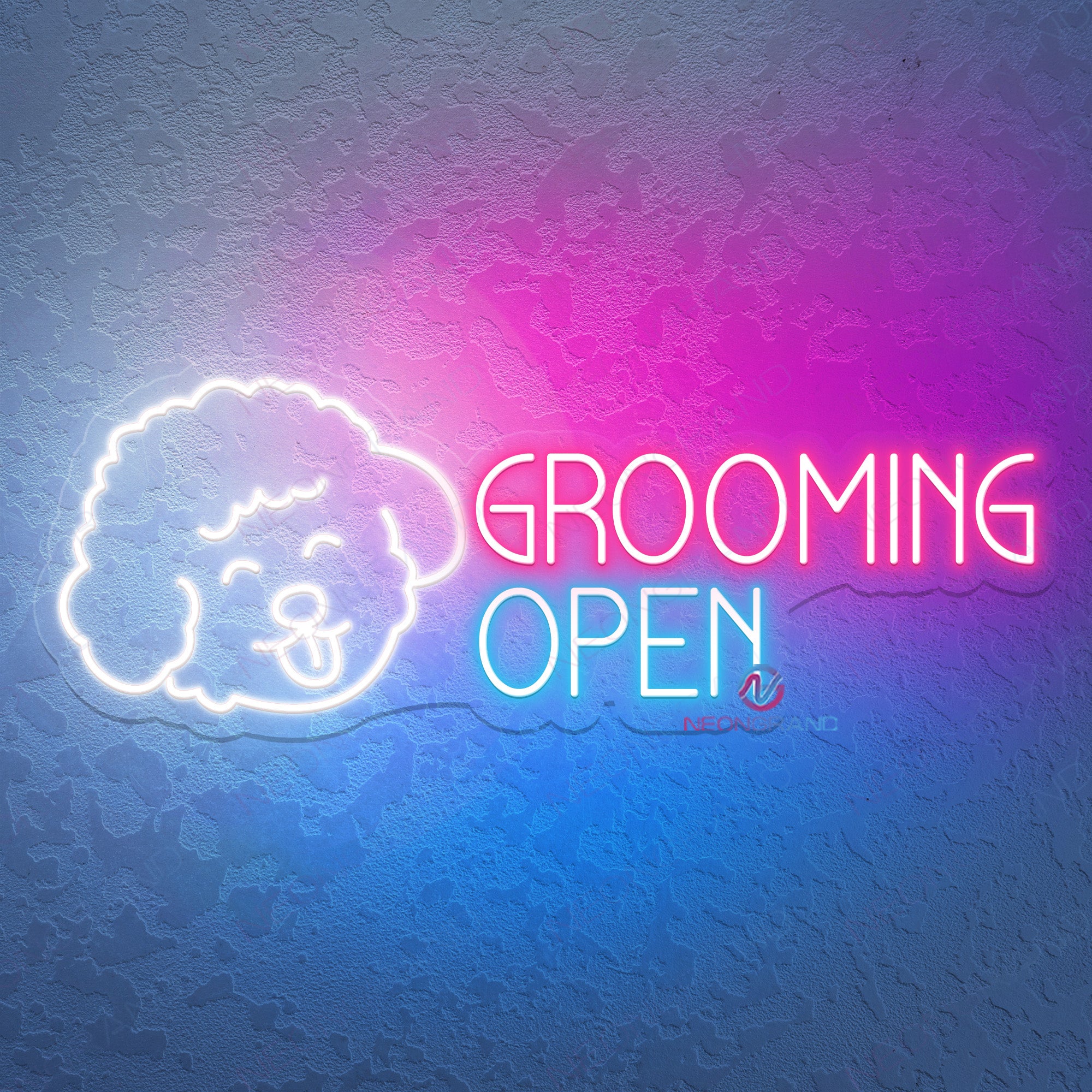 Grooming Open Neon Sign Buisness Led Light - NeonGrand