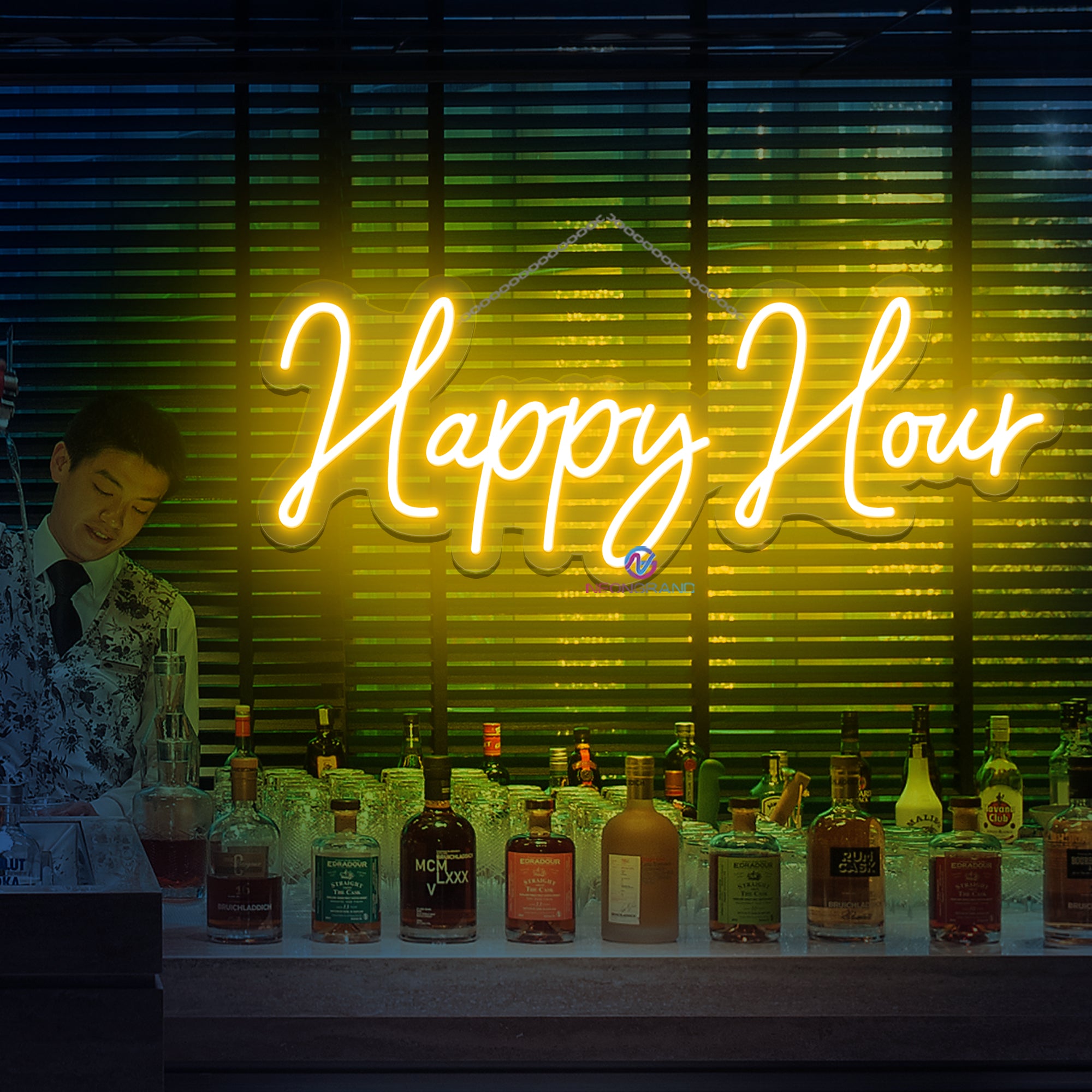 Happy Hour Neon Sign Inspirational Led Light - NeonGrand