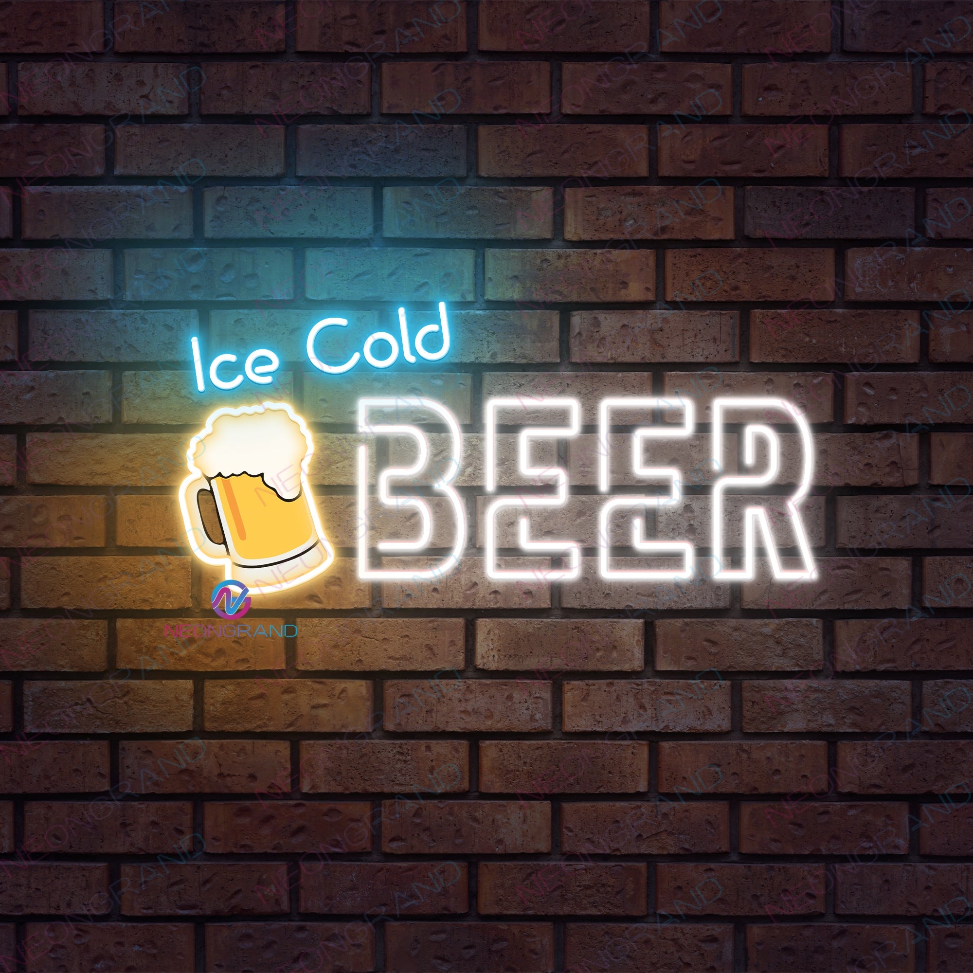 Ice Cold Beer Neon Sign Drinking Led Light - NeonGrand