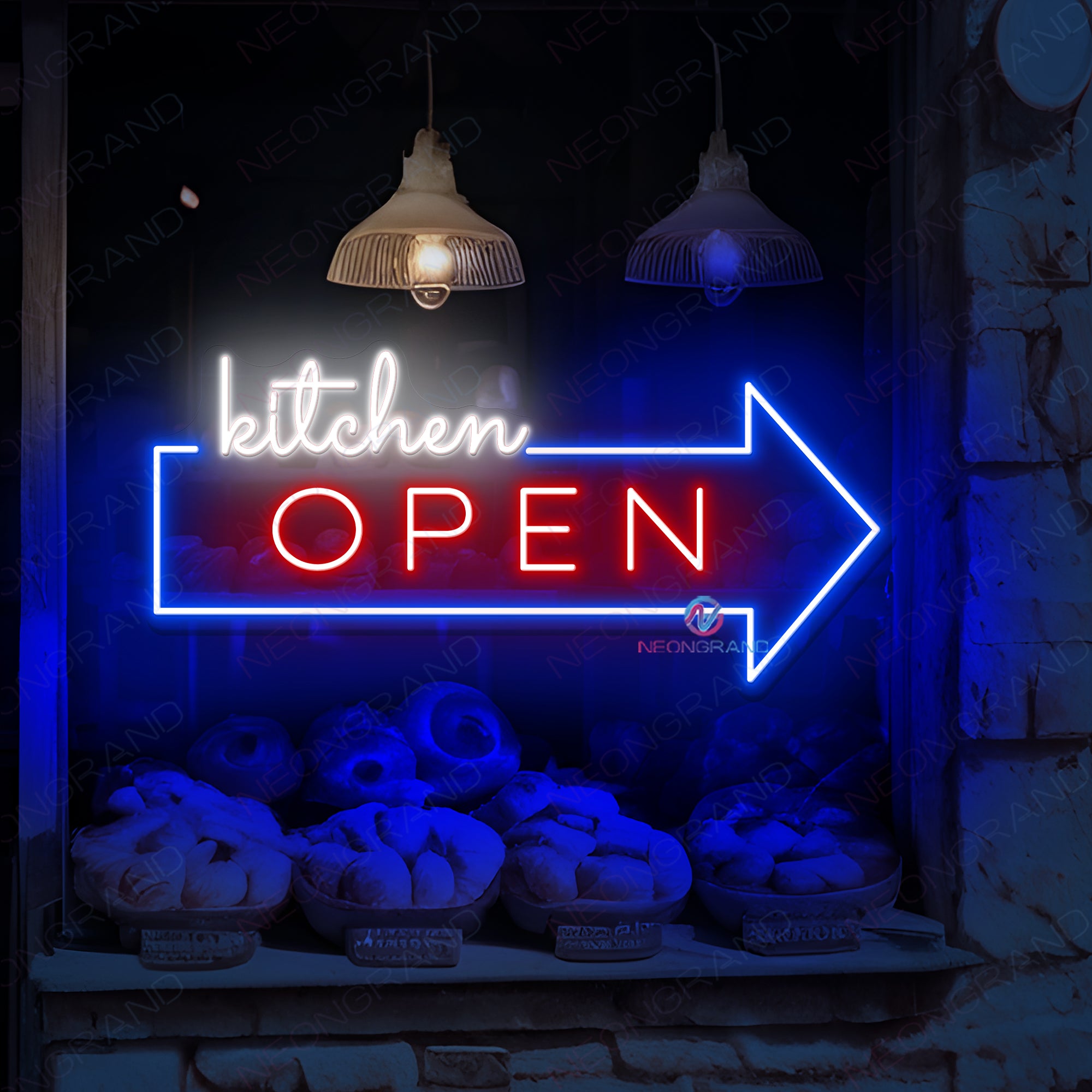 Kitchen Open Neon Sign Storefront Led Light - NeonGrand