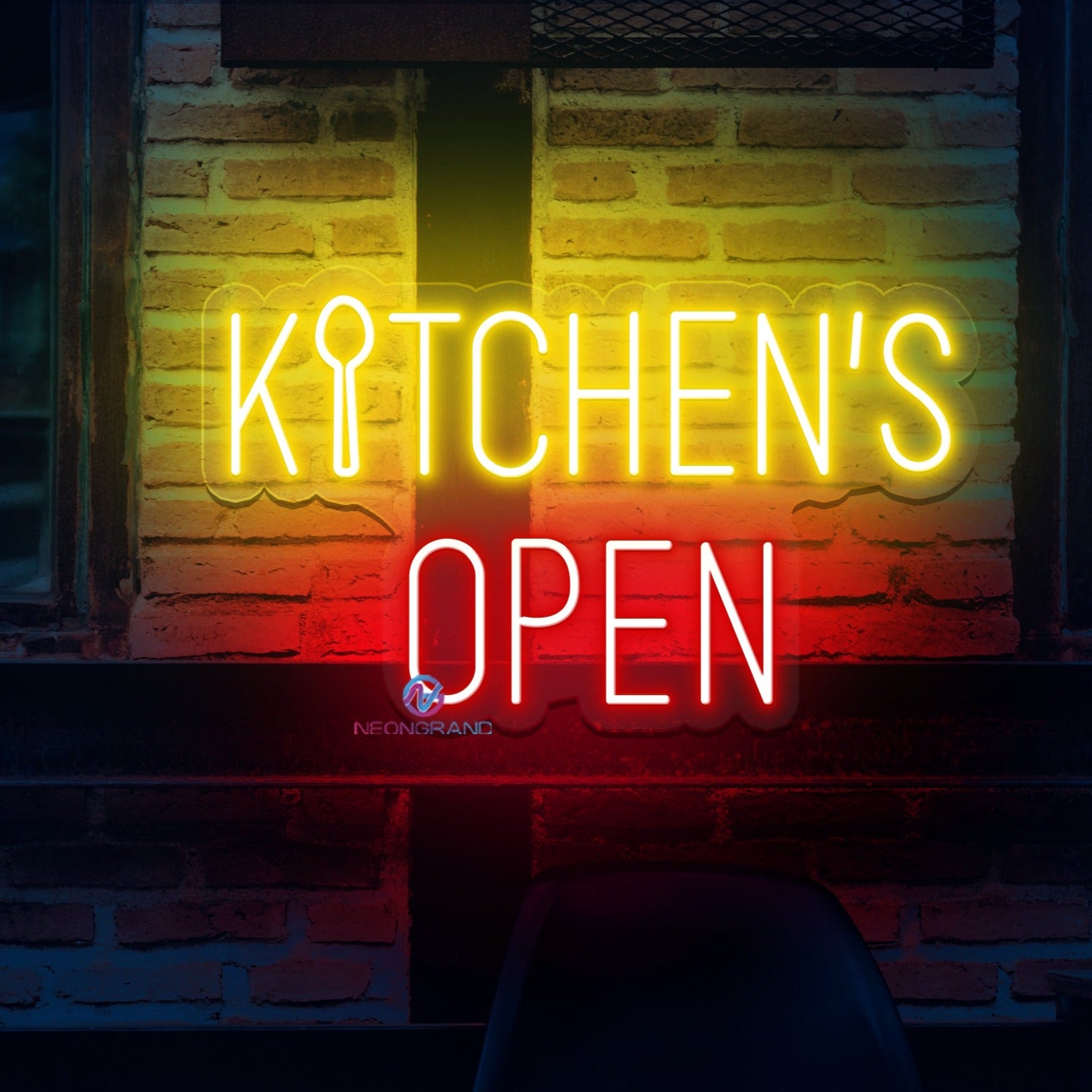 Outdoor Neon Open Sign Kitchen's Open Led Light - NeonGrand