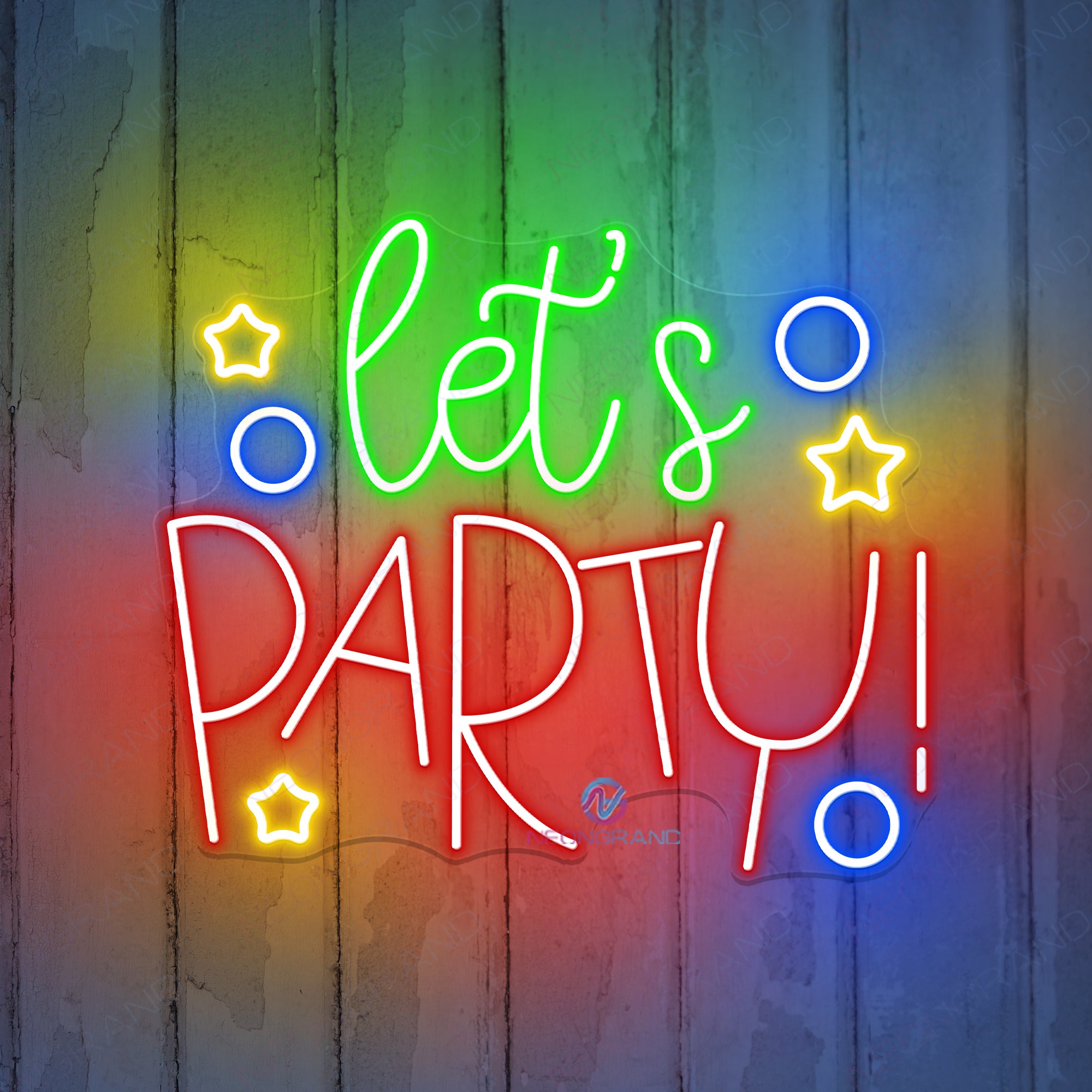 Let's Party Neon Sign Parties Led Light - NeonGrand