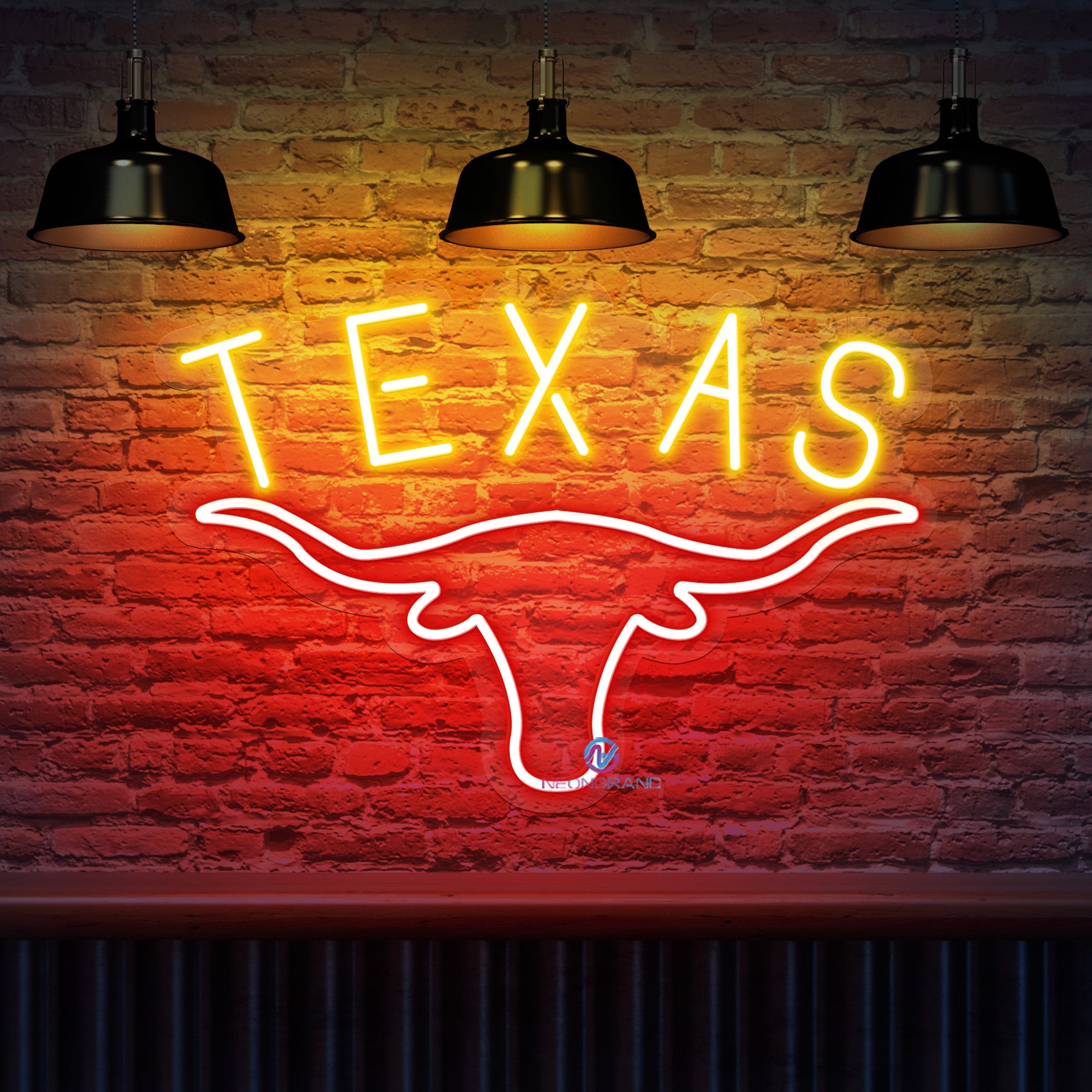 Texas Longhorn Neon Sign Man Cave Led Light - NeonGrand