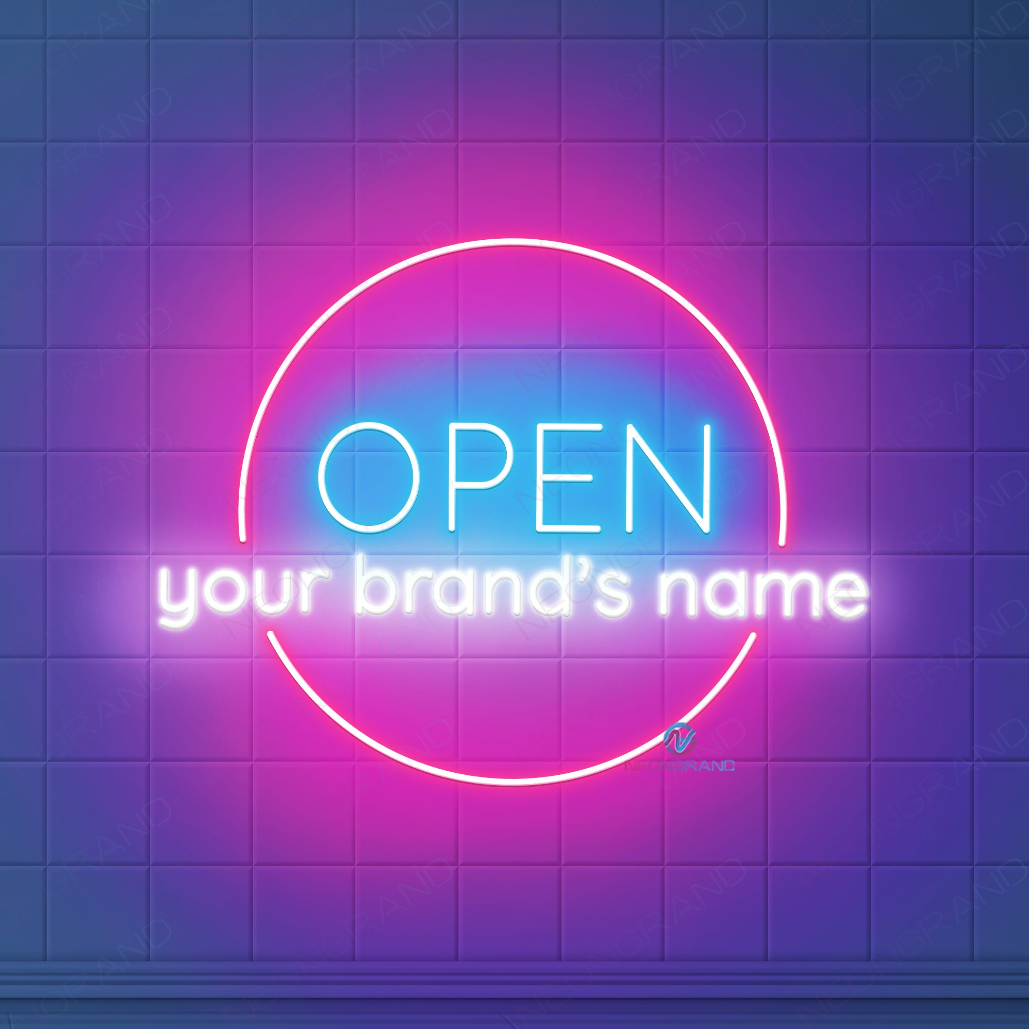 Custom Open Neon Sign Business Name Led Light - NeonGrand