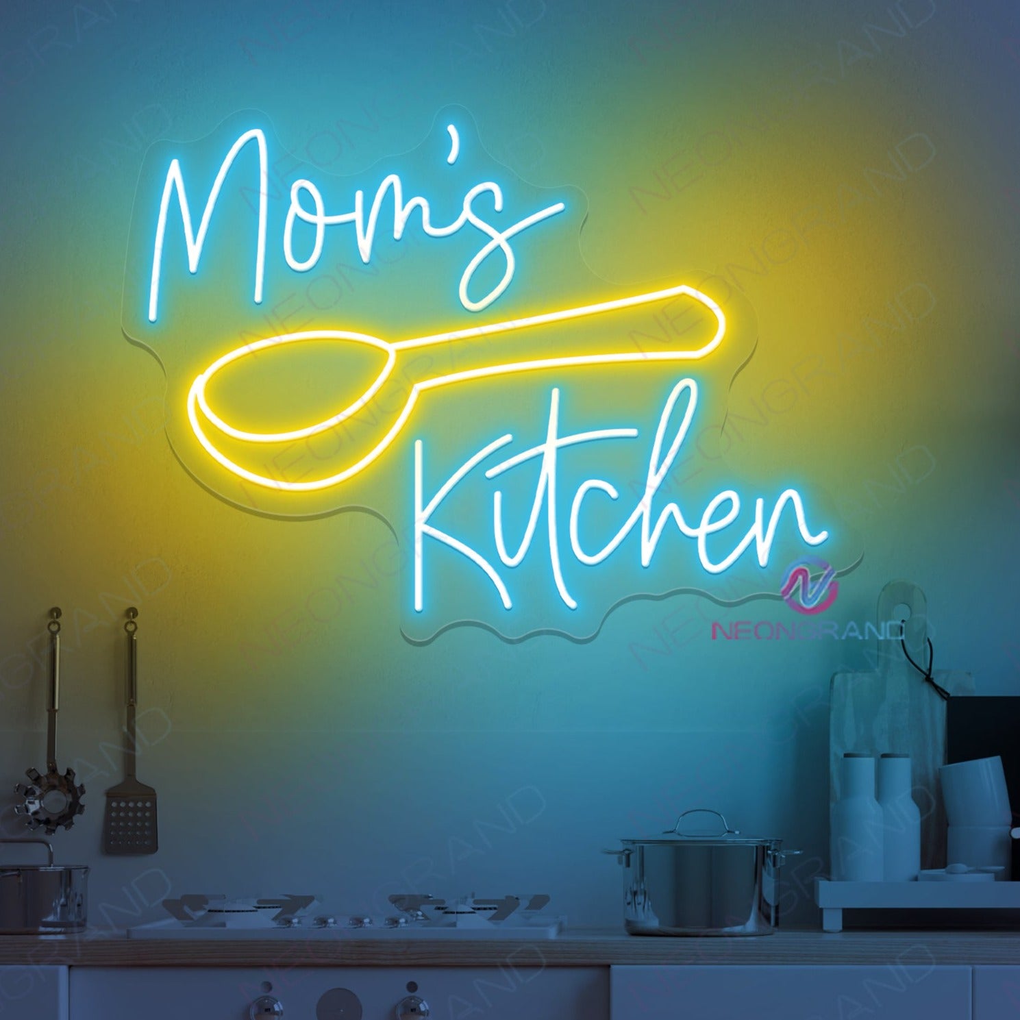 Mom's Kitchen Neon Sign Mother's Day Led Light - NeonGrand