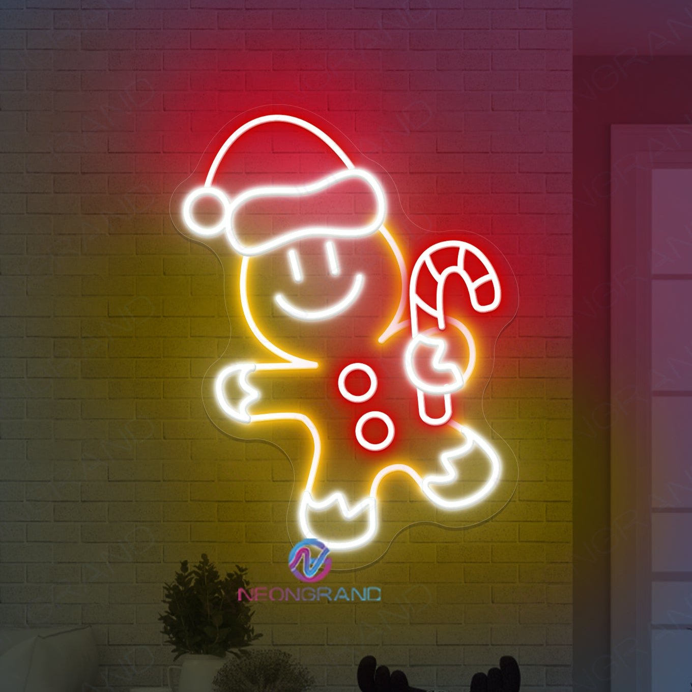 Neon Christmas Sign Xmas Gingerbread LED Light - NeonGrand