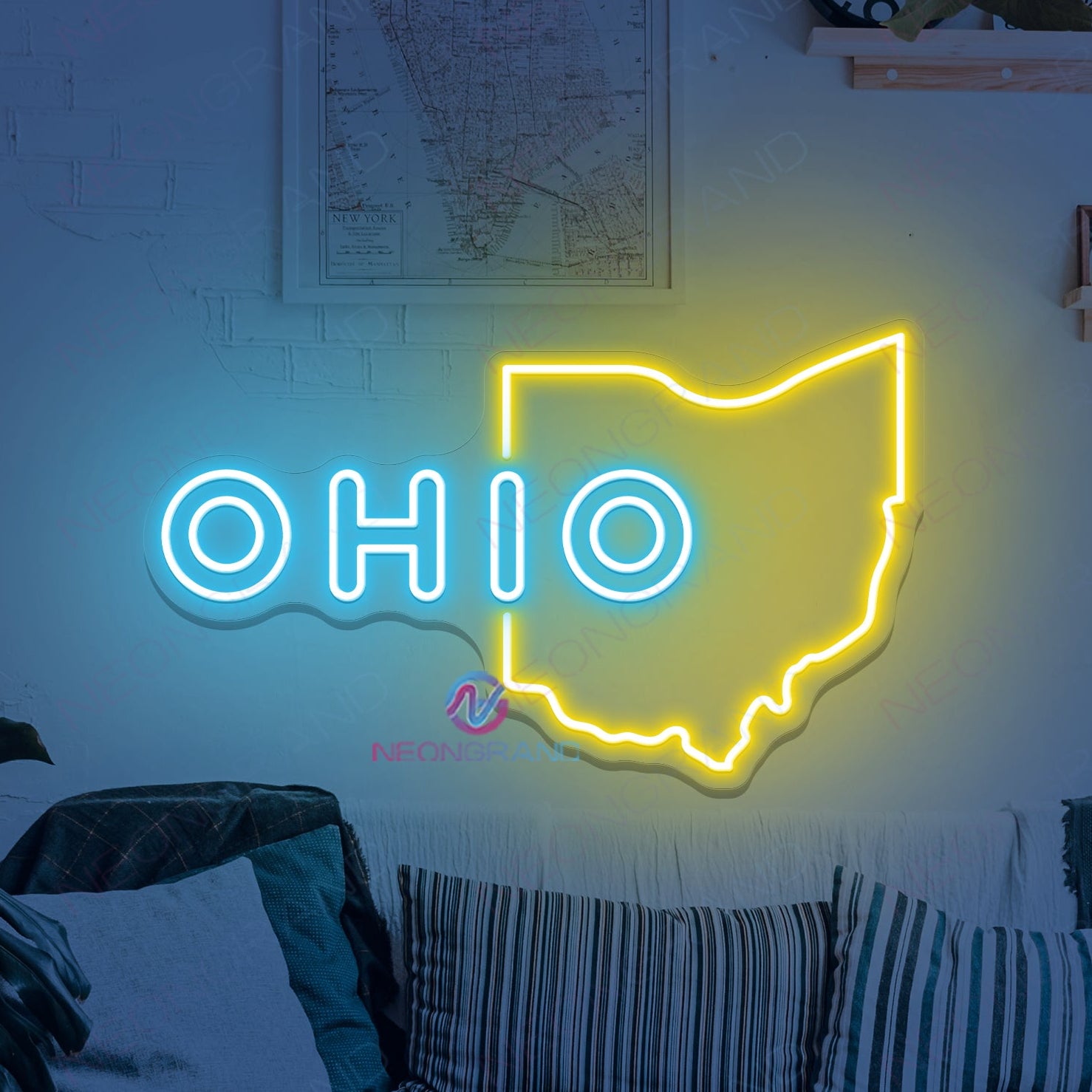 Ohio State Neon Sign Bar LED Light For Man Cave - NeonGrand