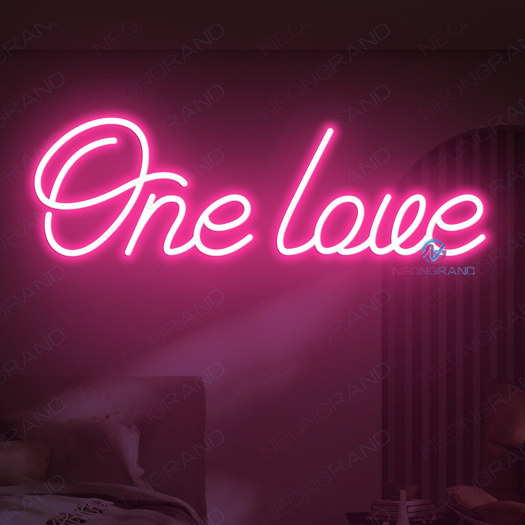 One Love Neon Sign Valentine Led Light - NeonGrand