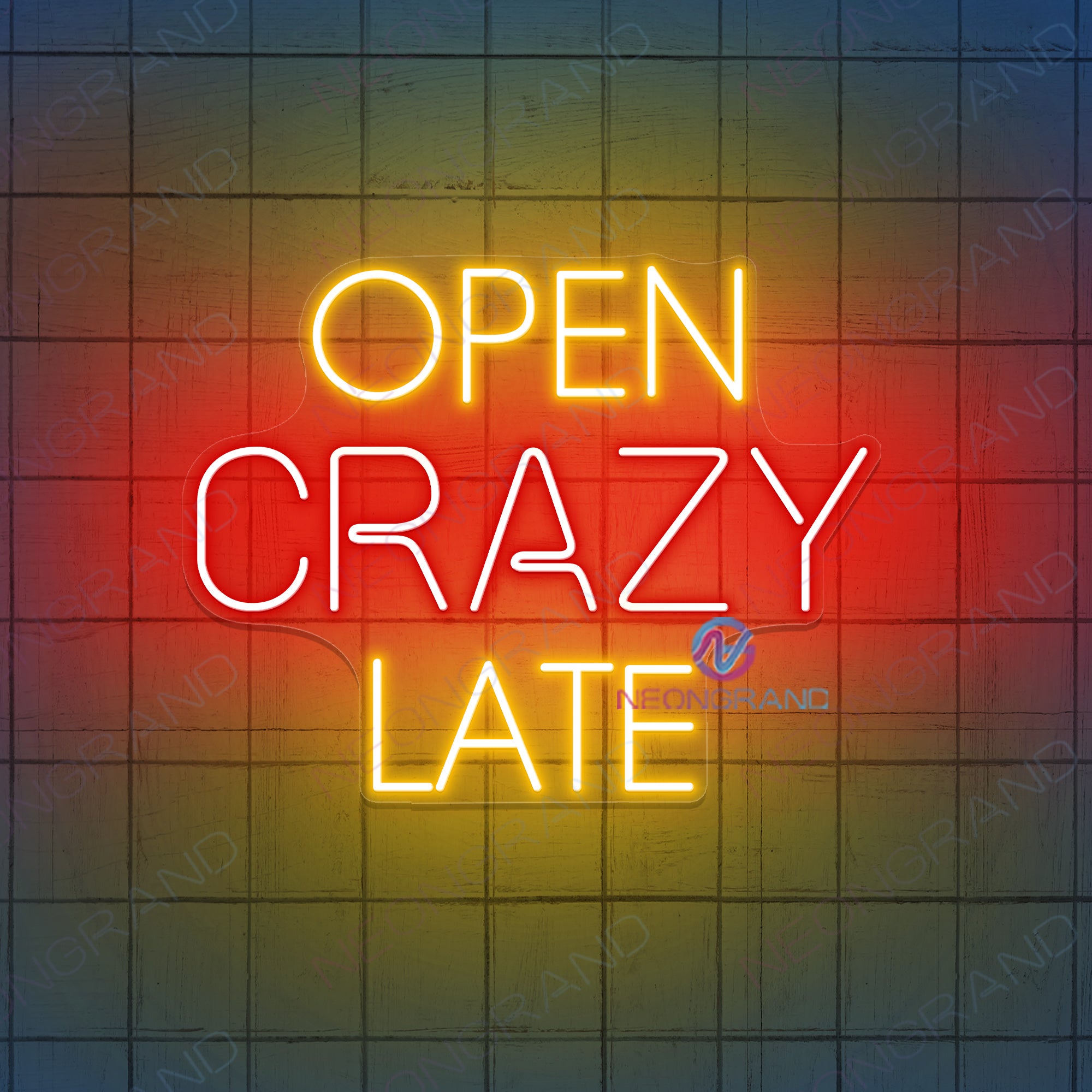 Open Crazy Late Neon Sign Business Led Light - NeonGrand