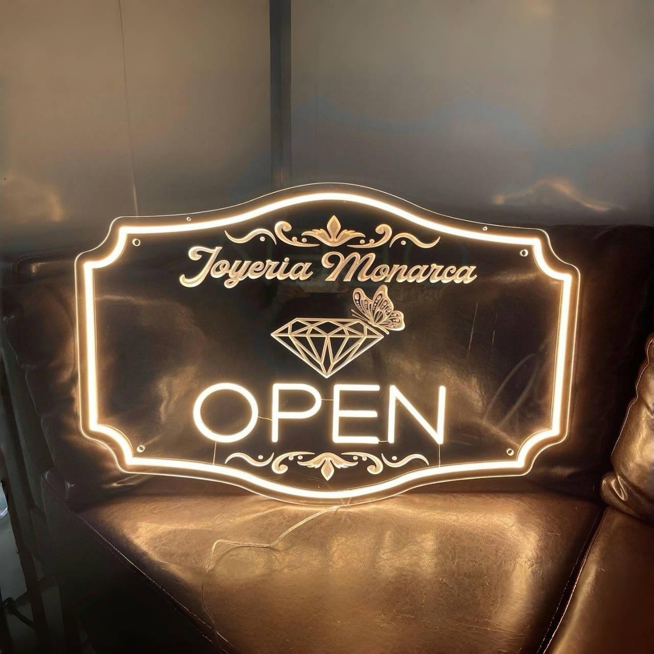 Open Neon Sign Custom Storefront Led Light - NeonGrand