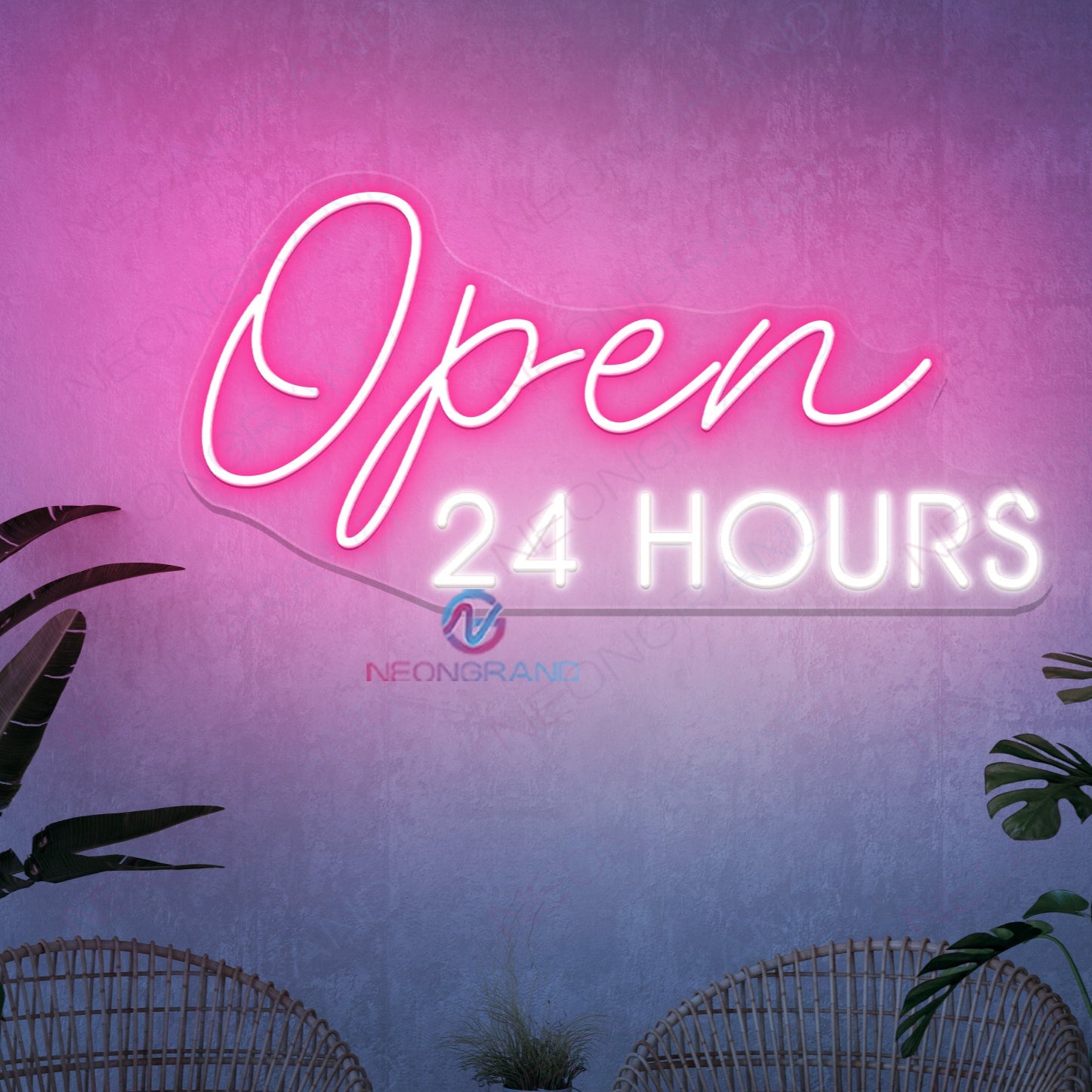 Open 24 Hours Neon Sign Business Led Light - NeonGrand