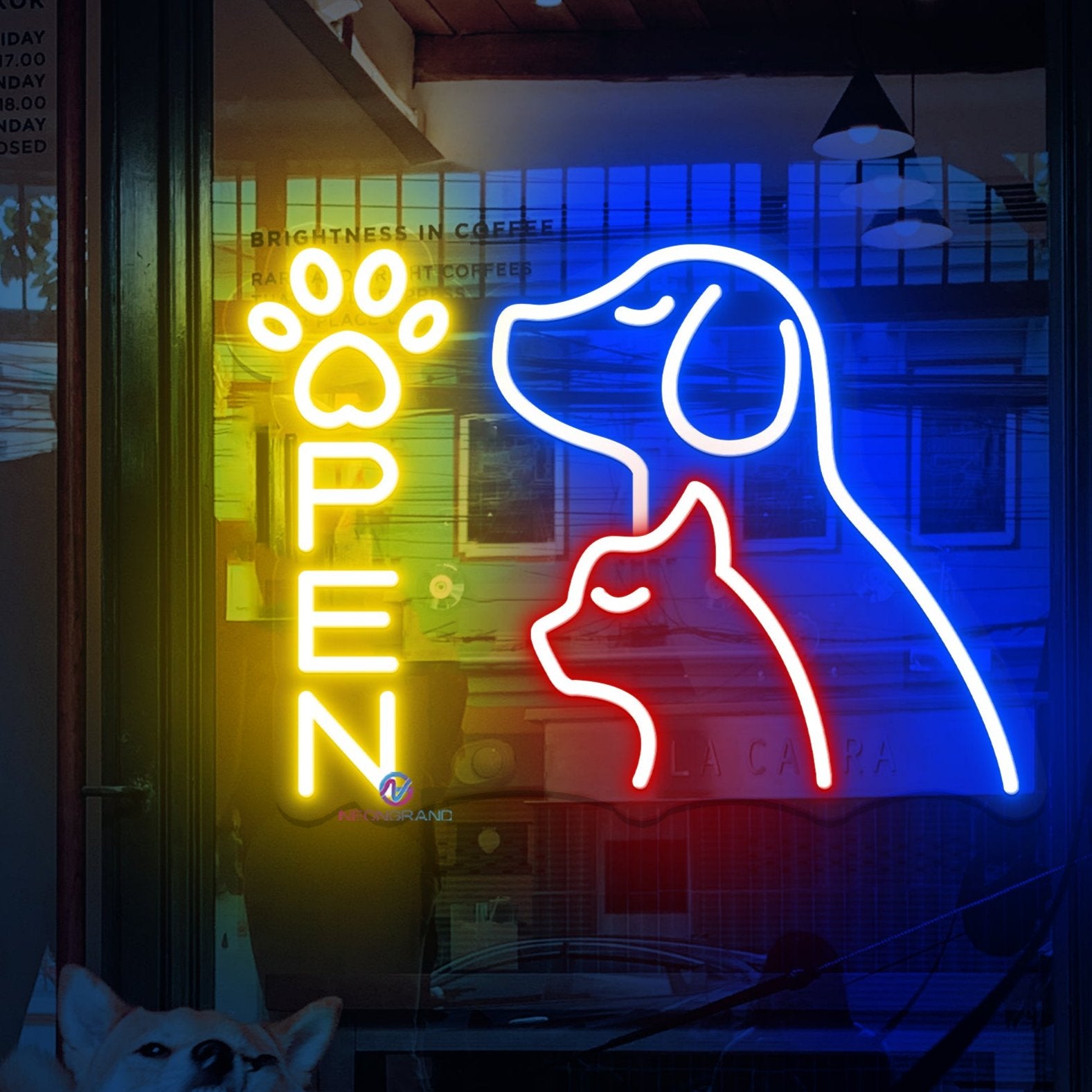 Neon Open Sign Storefront Led Light For Pet Shop - NeonGrand