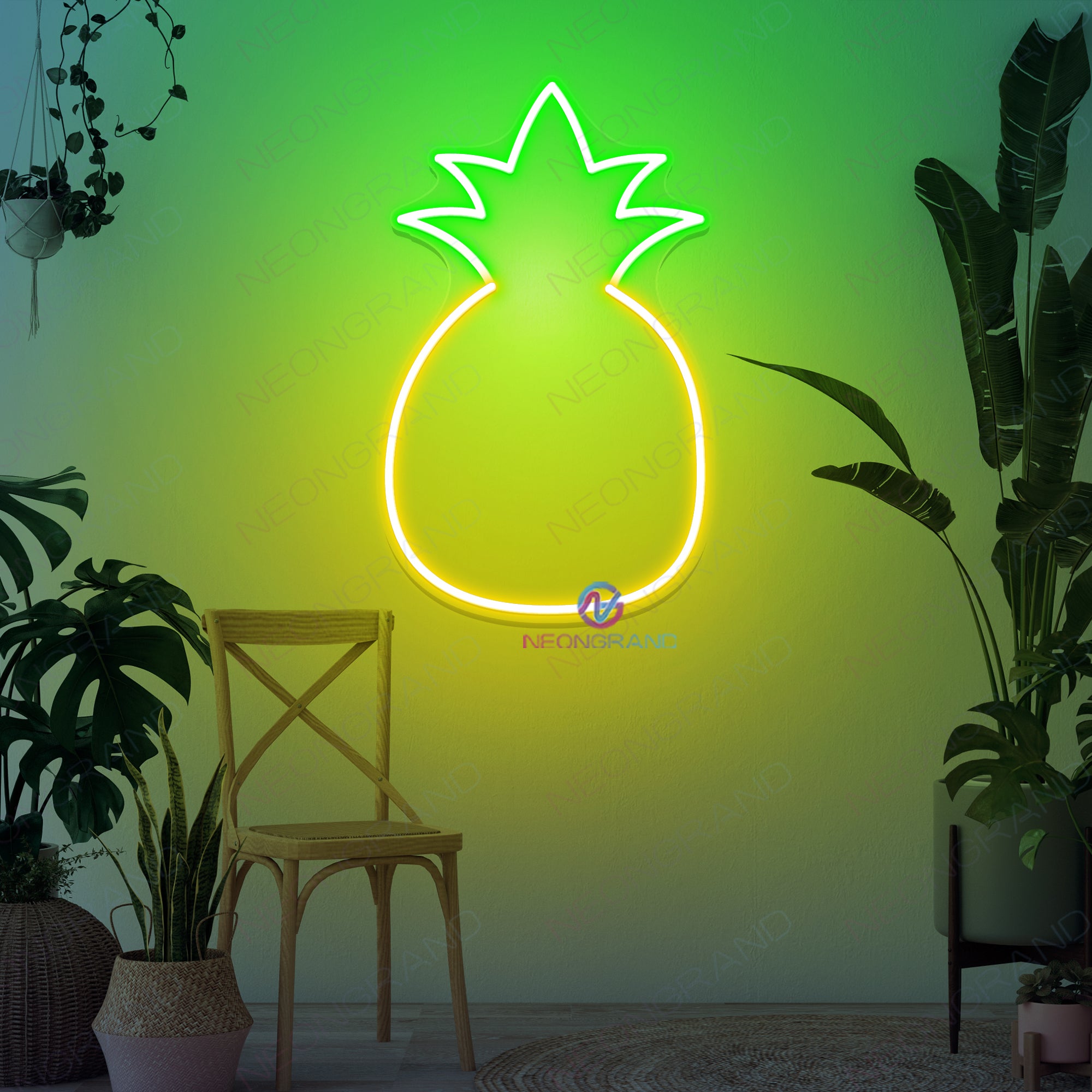 Pineapple Neon Sign Tropical Fruit Led Light - NeonGrand