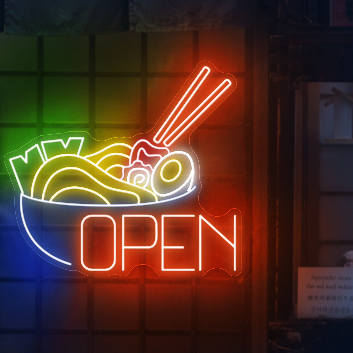 Ramen Open Neon Sign Japanese Restaurant Led Light - NeonGrand
