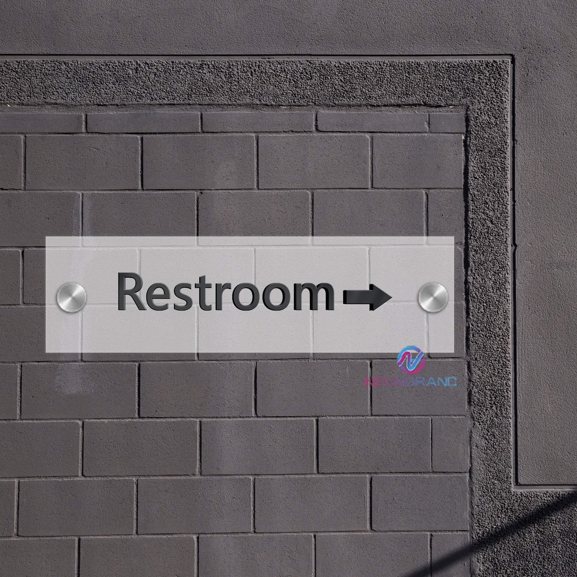 Restroom Sign Acrylic Office Sign For Business - NeonGrand