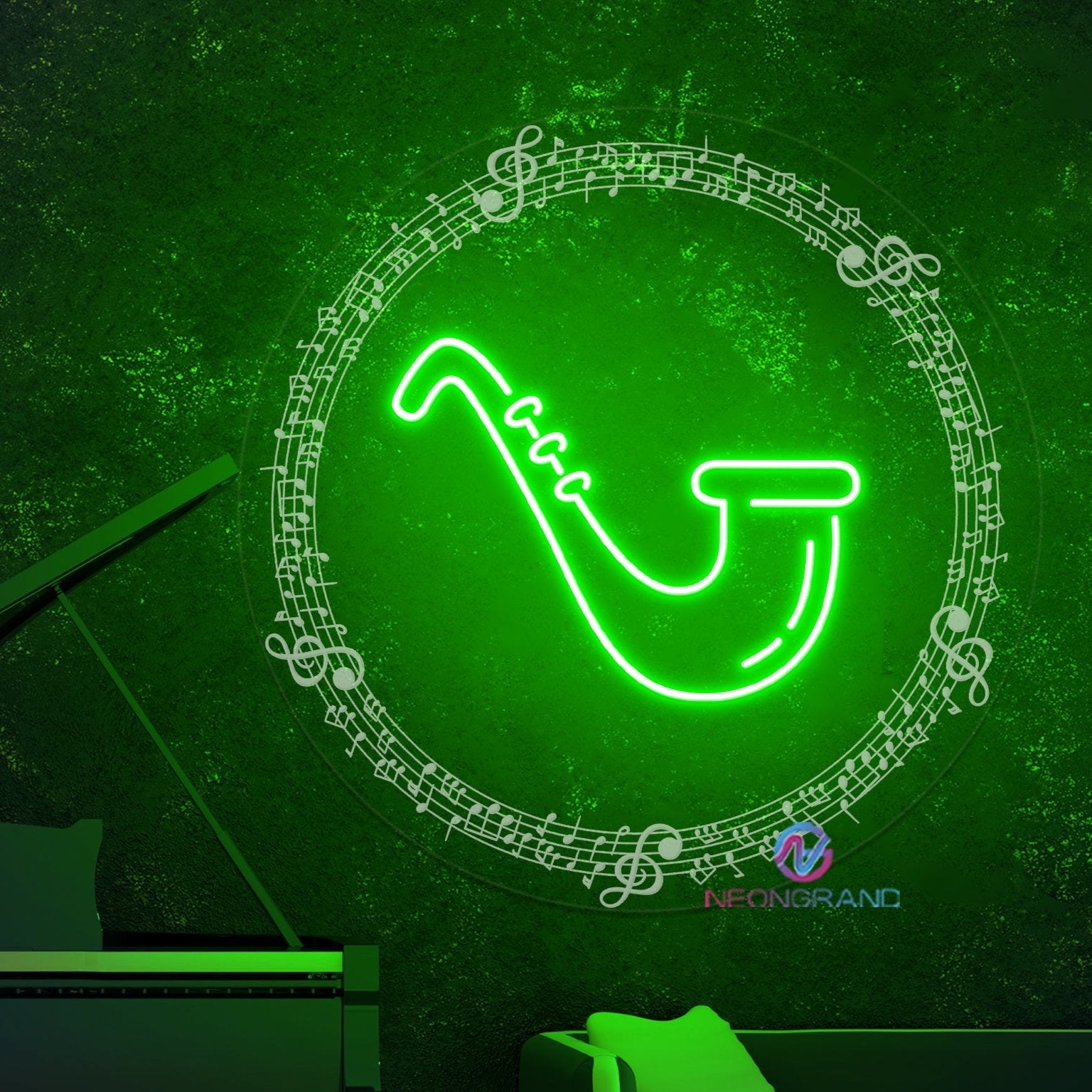 Saxophone Neon Sign 3D-Engraving LED Light - NeonGrand