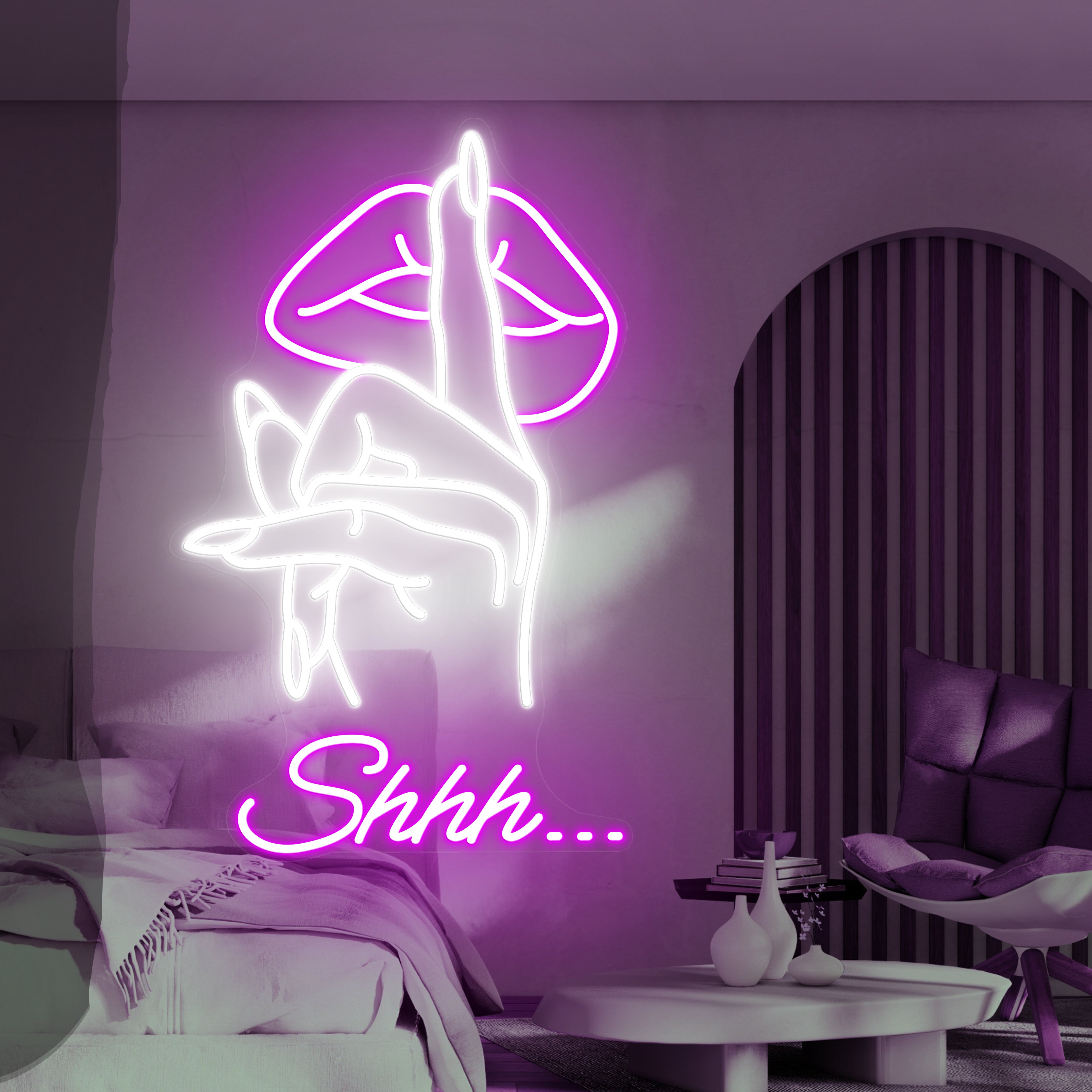Shhh... Neon Sign Man Cave Led Light - NeonGrand