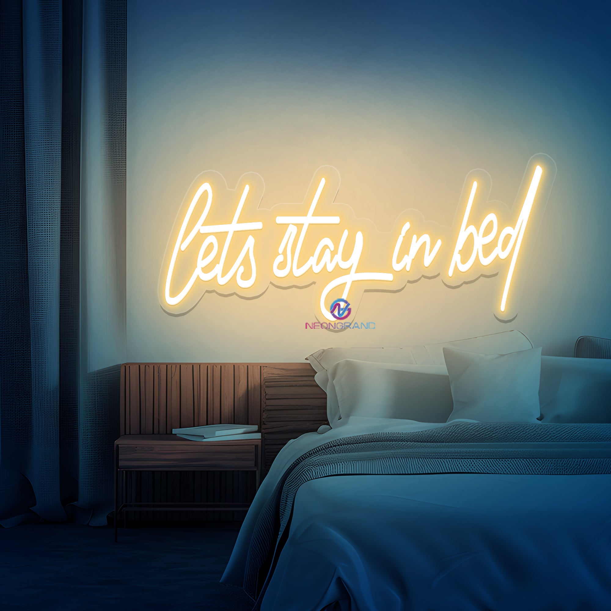 Lets Stay In Bed Neon Sign Led Light - NeonGrand
