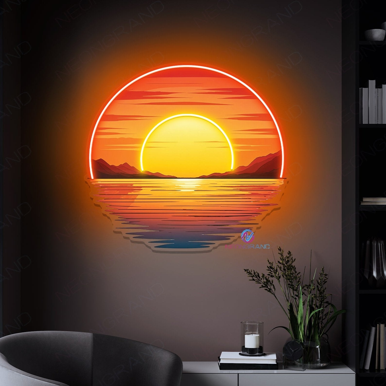 Sunset Artwork Neon Sign Cool Led Light - NeonGrand