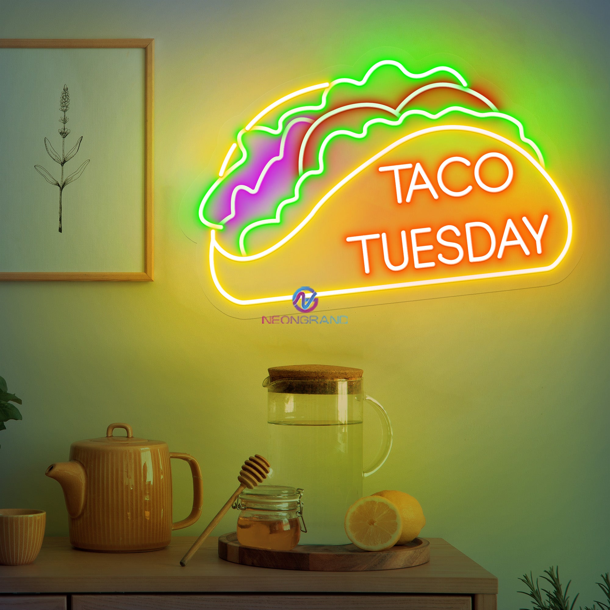 Taco Tuesday Neon Sign Kitchen Led Light - NeonGrand