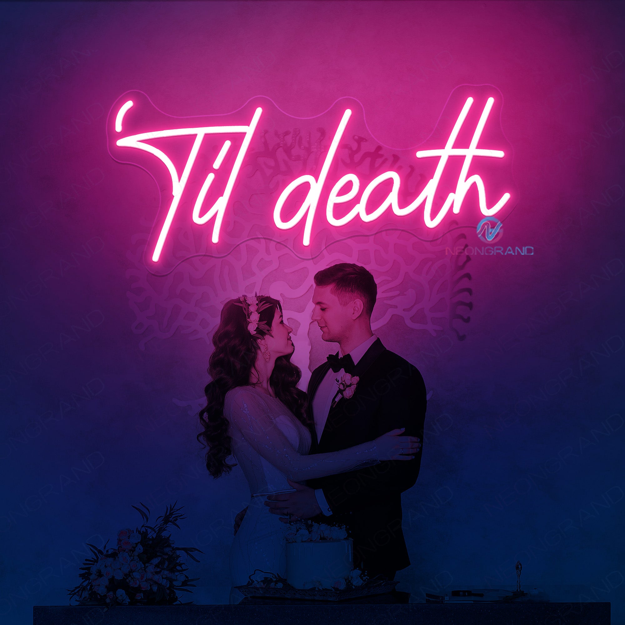 Til Death Neon Sign Neon Light Wedding Led Sign - NeonGrand