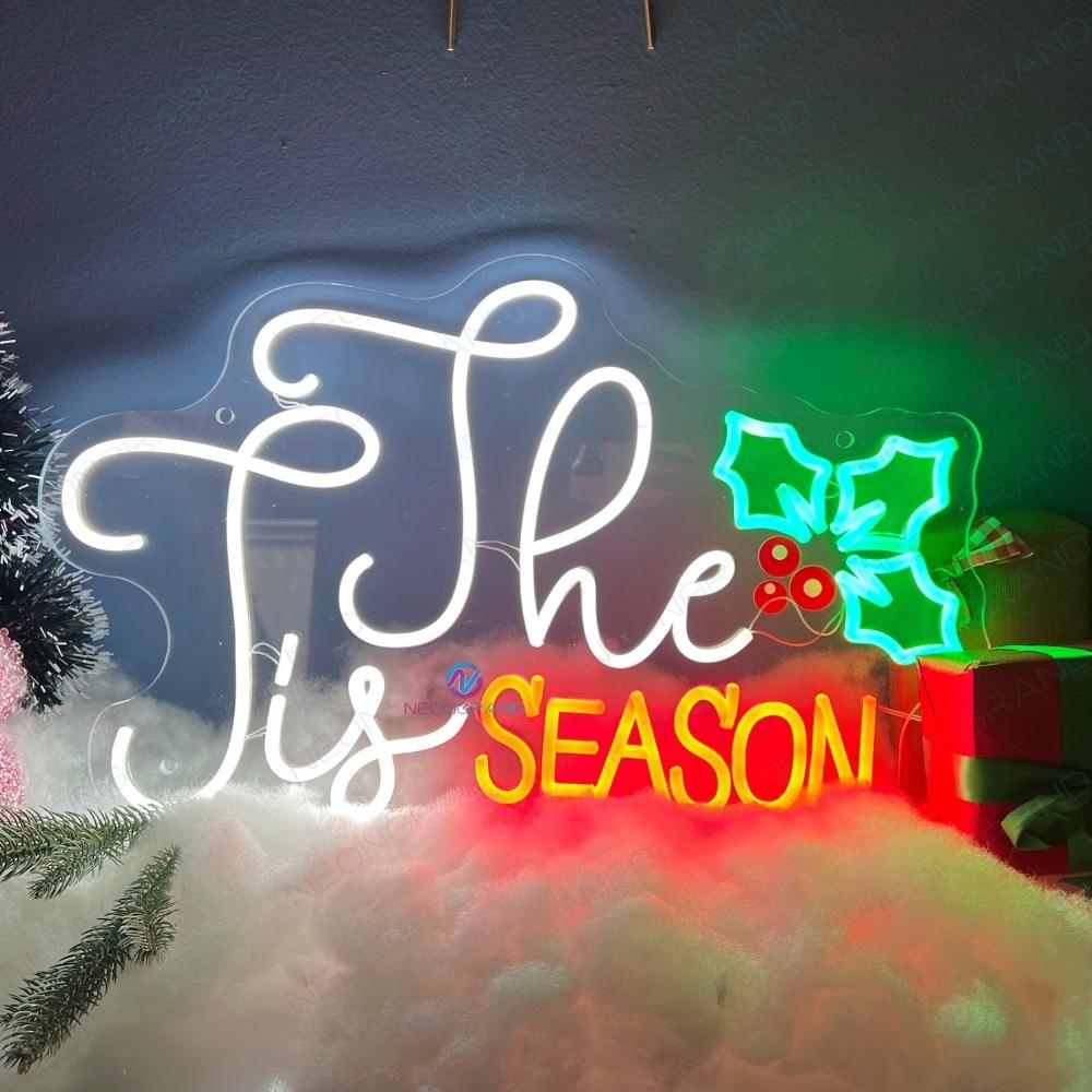 Tis The Season Neon Sign Christmas Led Light - NeonGrand